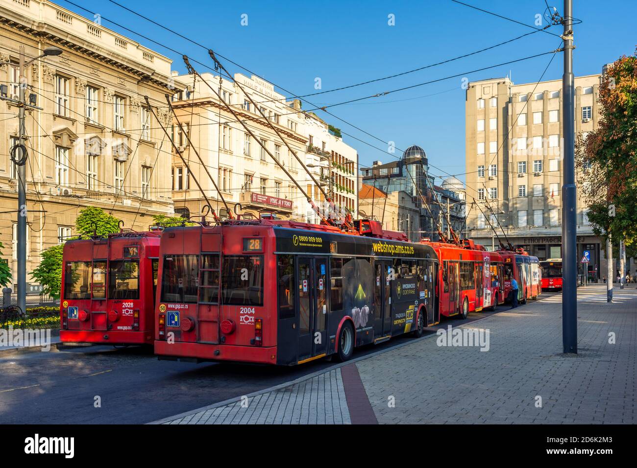 Belgrade / Serbia - August 14, 2020: Trolleybuses of the Public ...