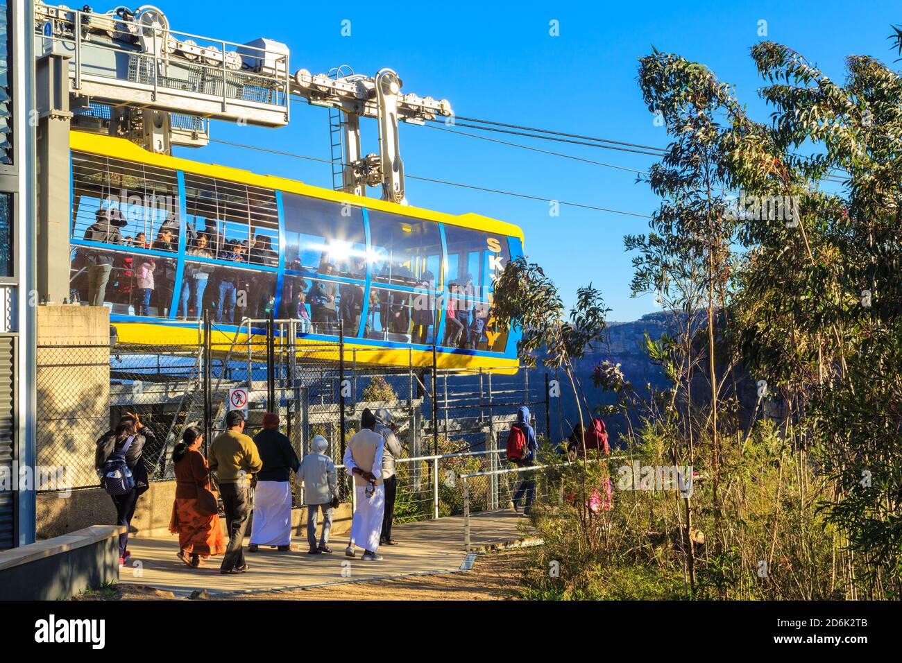 A cable car operated by "Scenic World" at Katoomba in the Blue ...