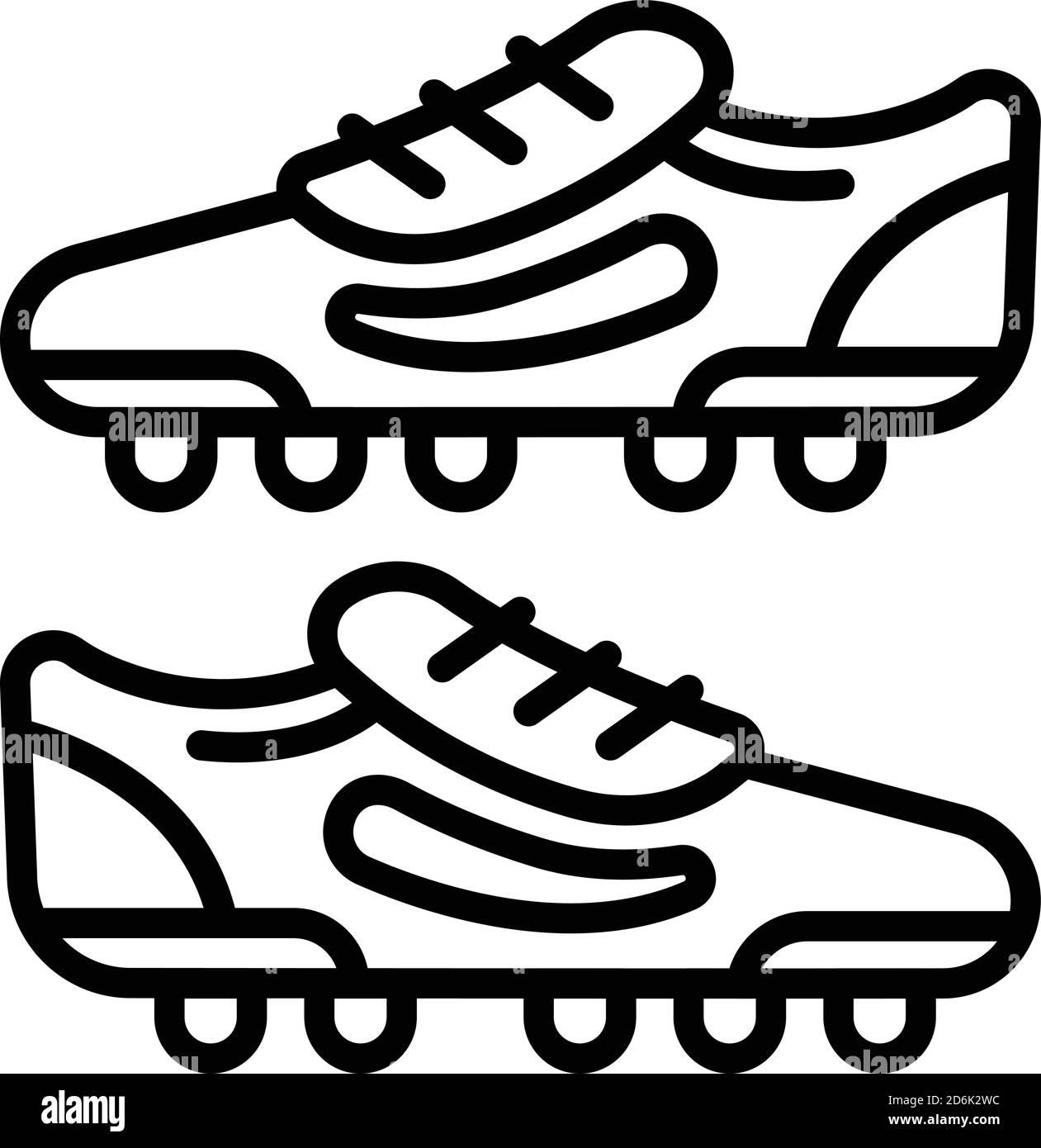 Pair football boots icon, outline style Stock Vector Image & Art - Alamy