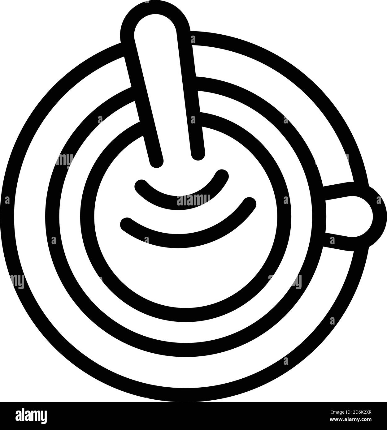 Top view tea cup icon, outline style Stock Vector Image & Art - Alamy
