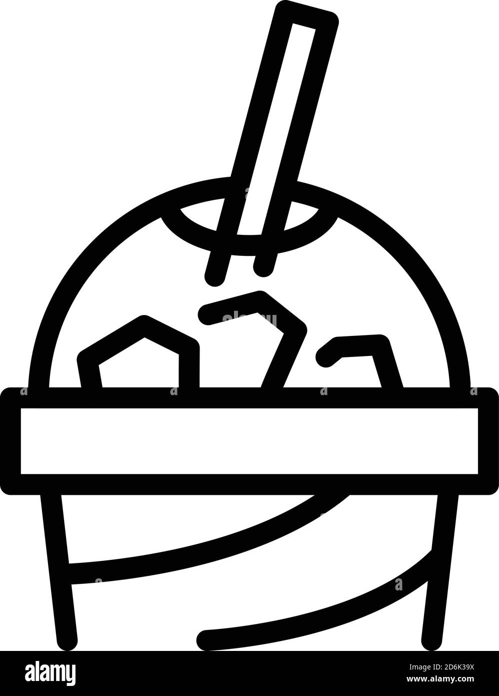 Latte ice cup icon, outline style Stock Vector Image & Art - Alamy