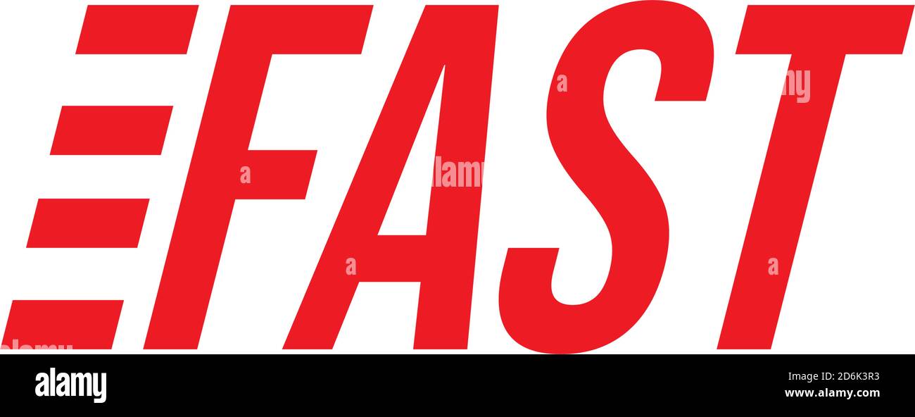 Logo design about fast idea. Faster logo. Vector illustration Stock ...