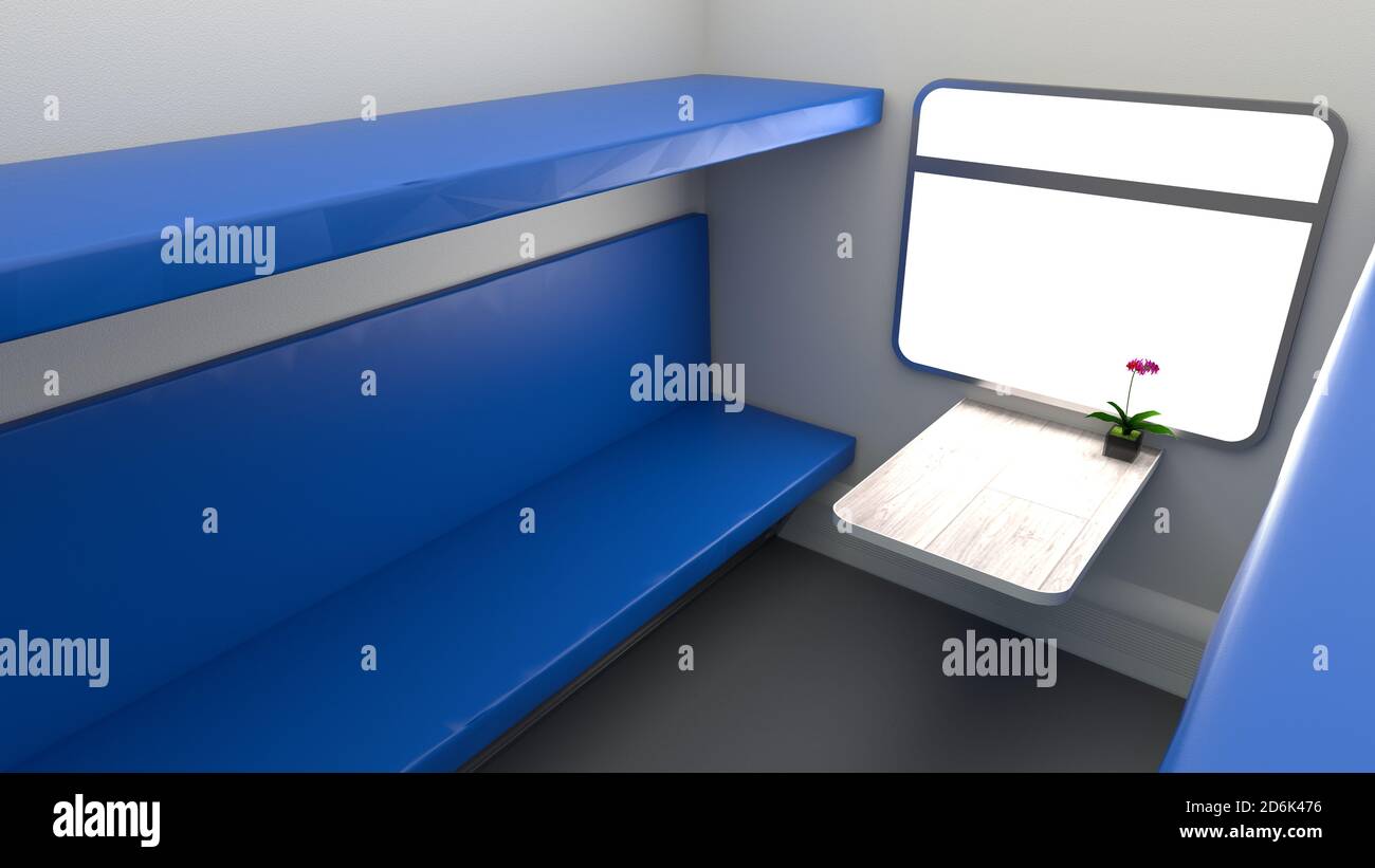 3d illustration of a Train coupe Stock Photo - Alamy
