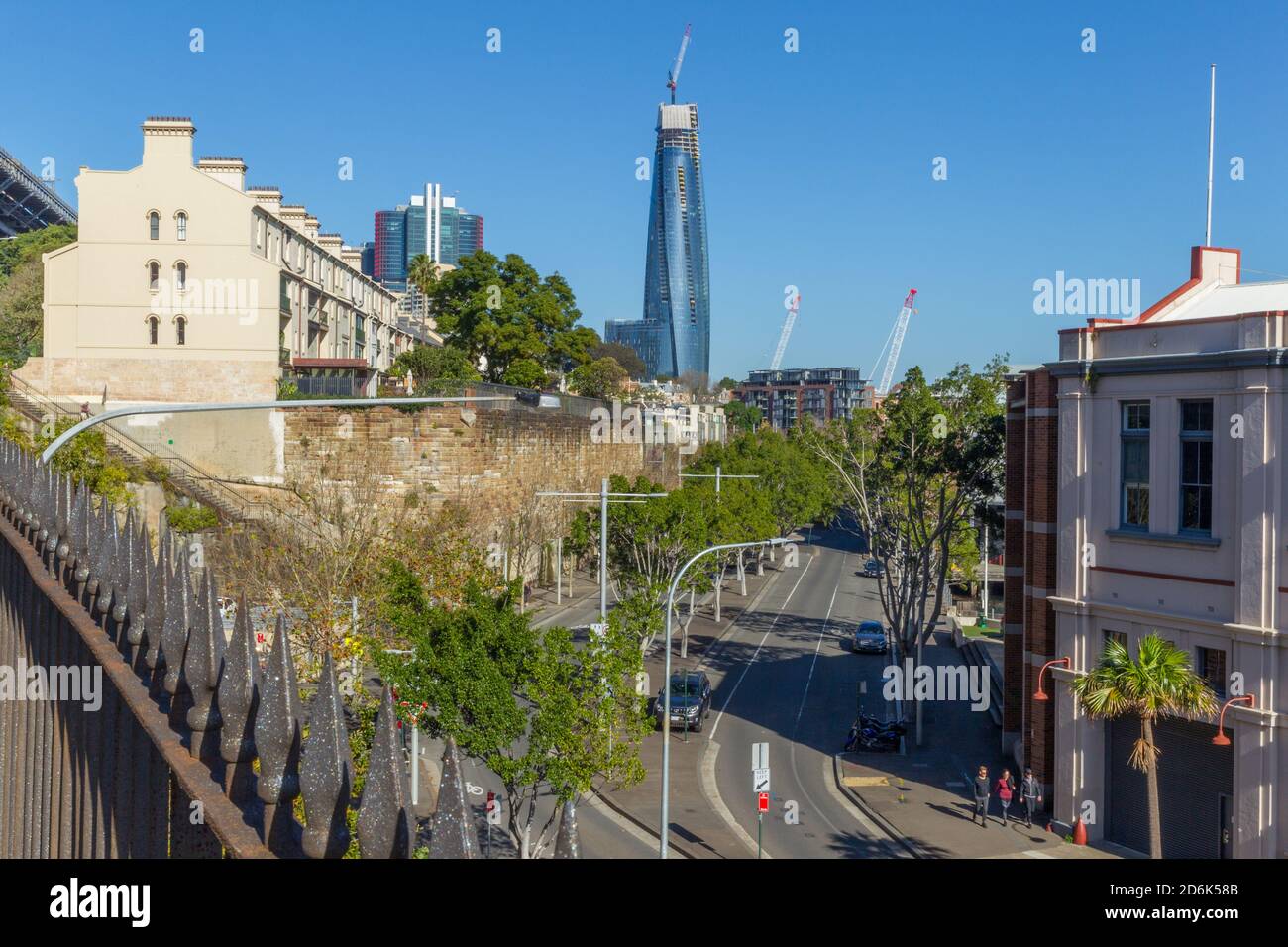 Construction of the new suburb of Barangaroo in Sydney, Australia, seen ...