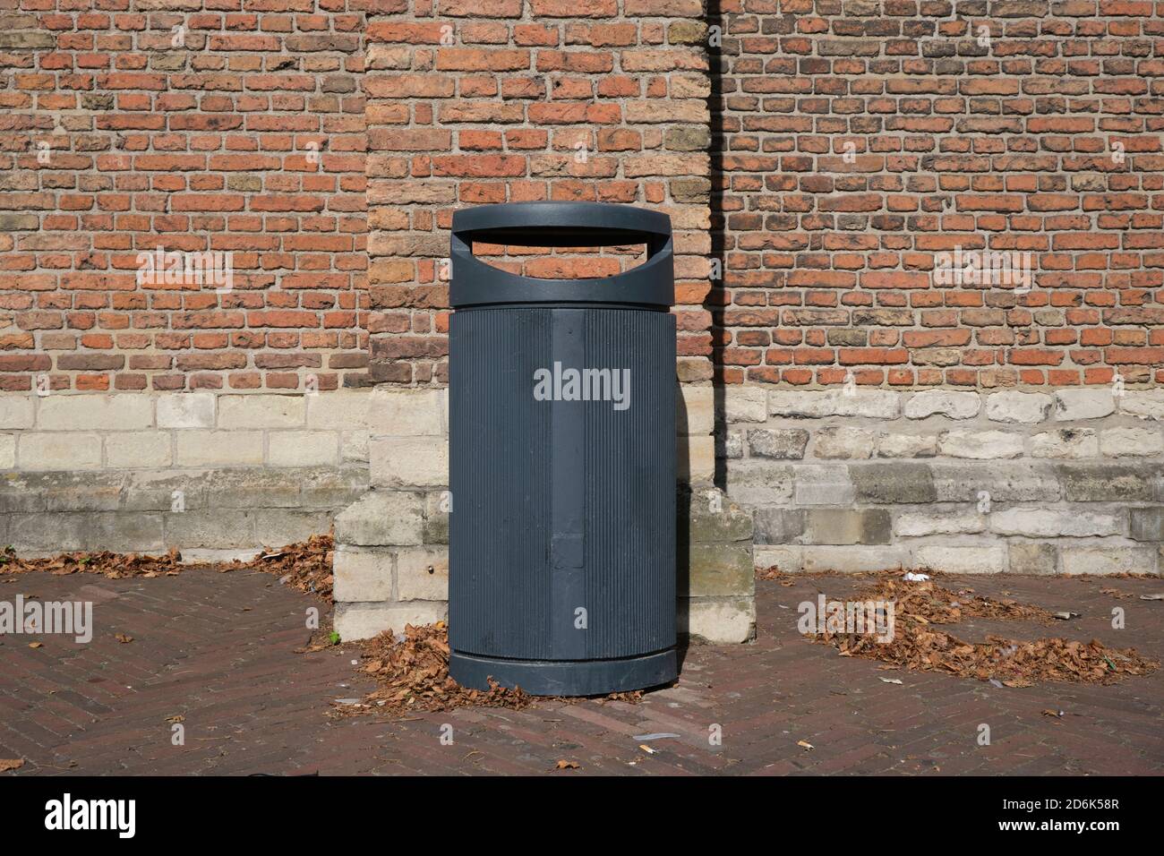 trash can rubbish bin dustbin garbage trashcan outside against ...