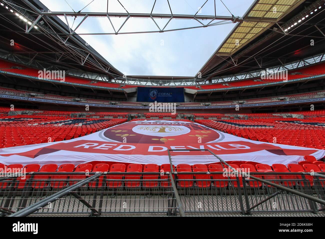 A general view of Wembley Stadium, venue for todays game with the ...