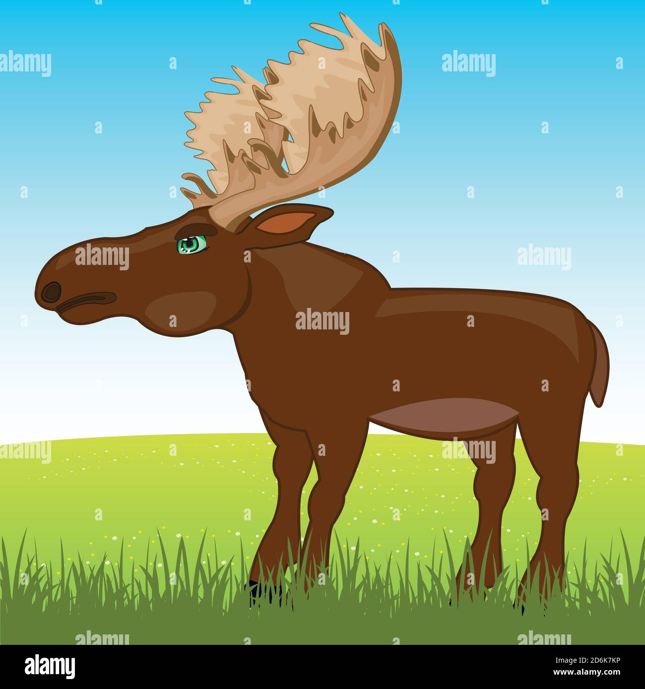 Wild oxen Stock Vector Images - Alamy