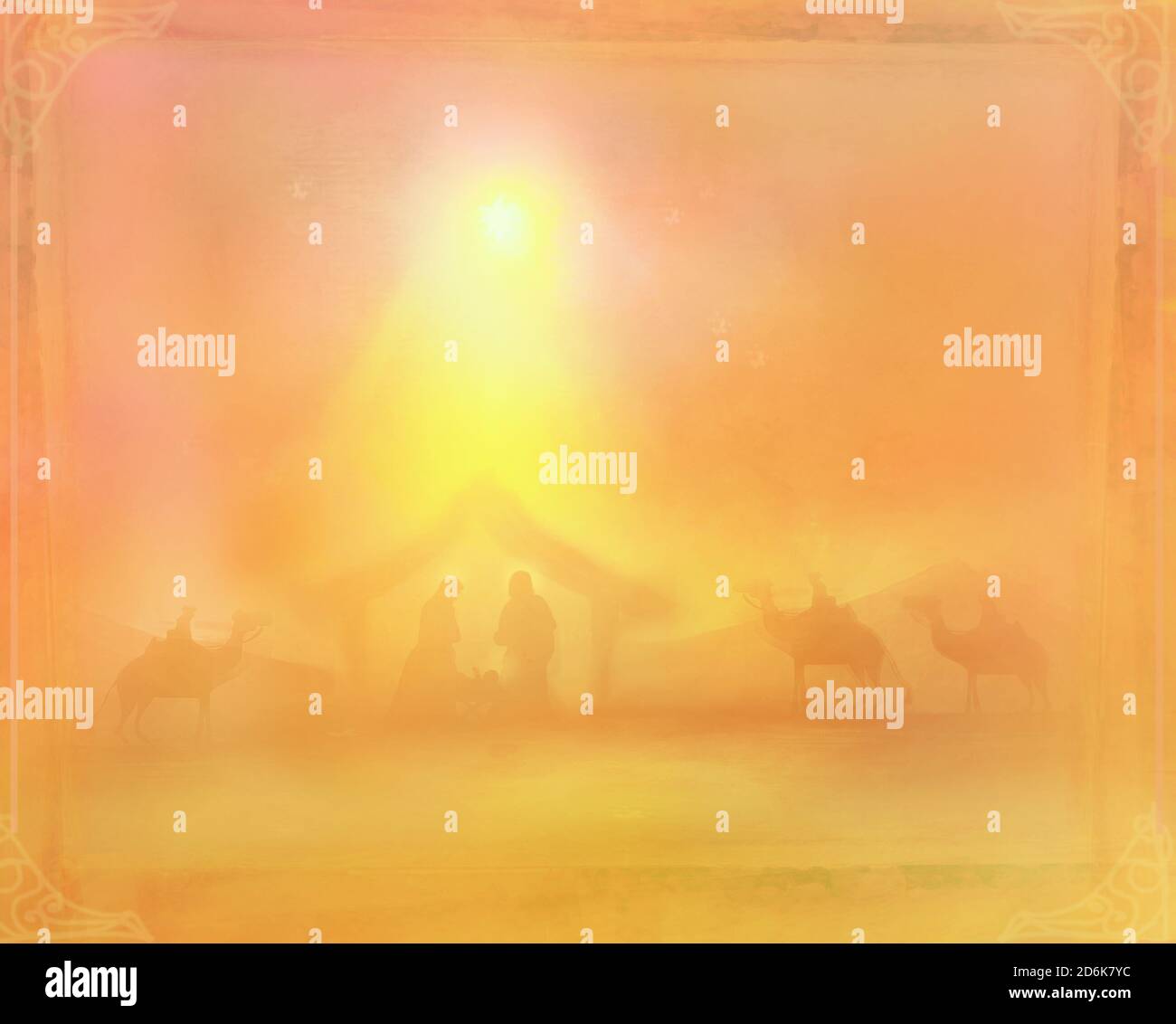 Birth of Jesus in Bethlehem - abstract card Stock Photo - Alamy