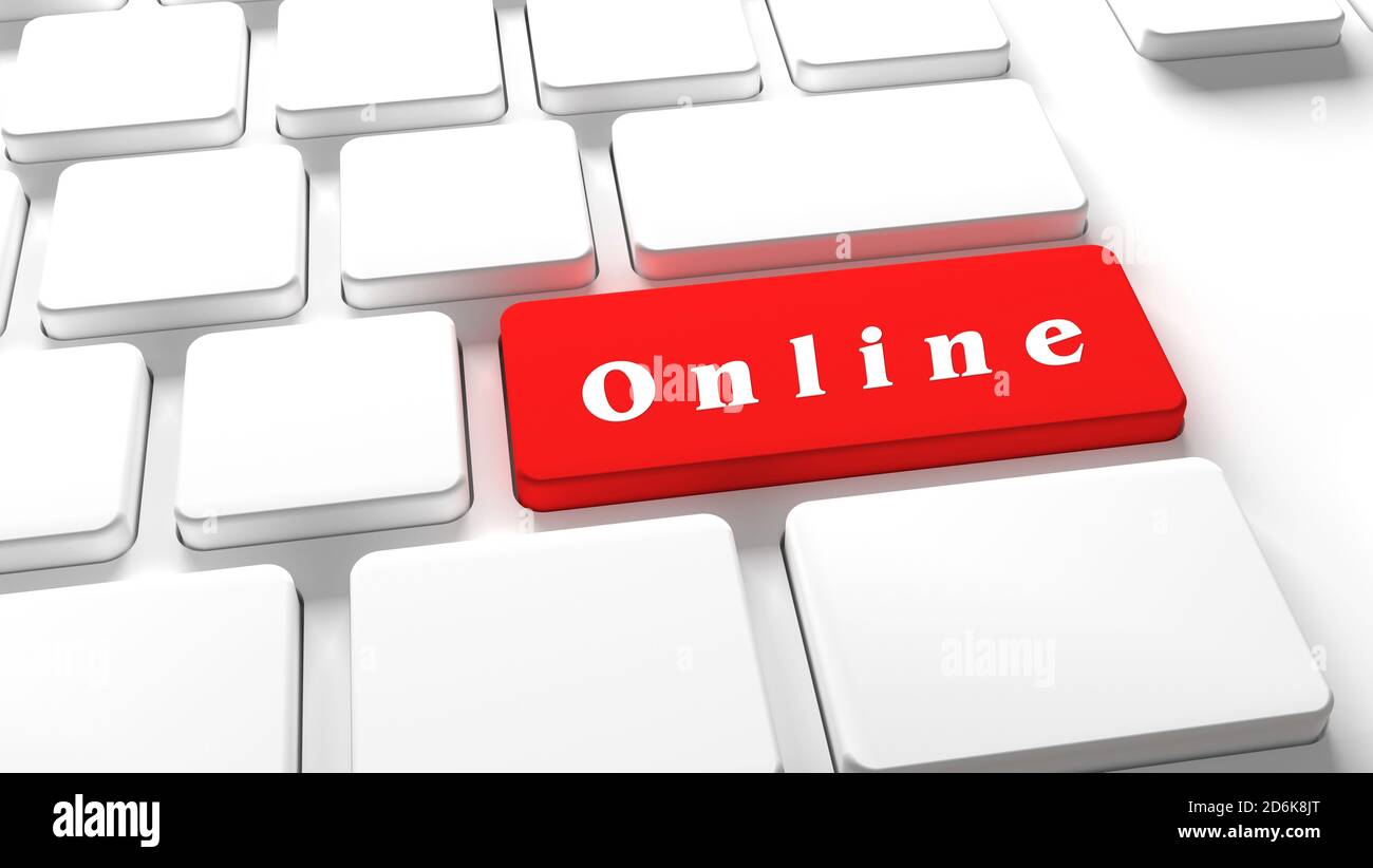 Keyboard button - 3d illustration Stock Photo - Alamy