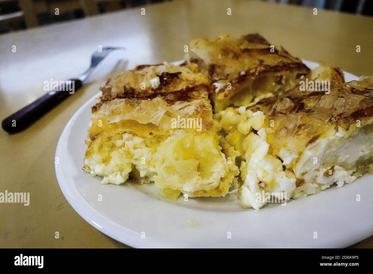 Fresh Cod Fish Pie, Chania New Town, Crete, Greece Stock Photo - Alamy