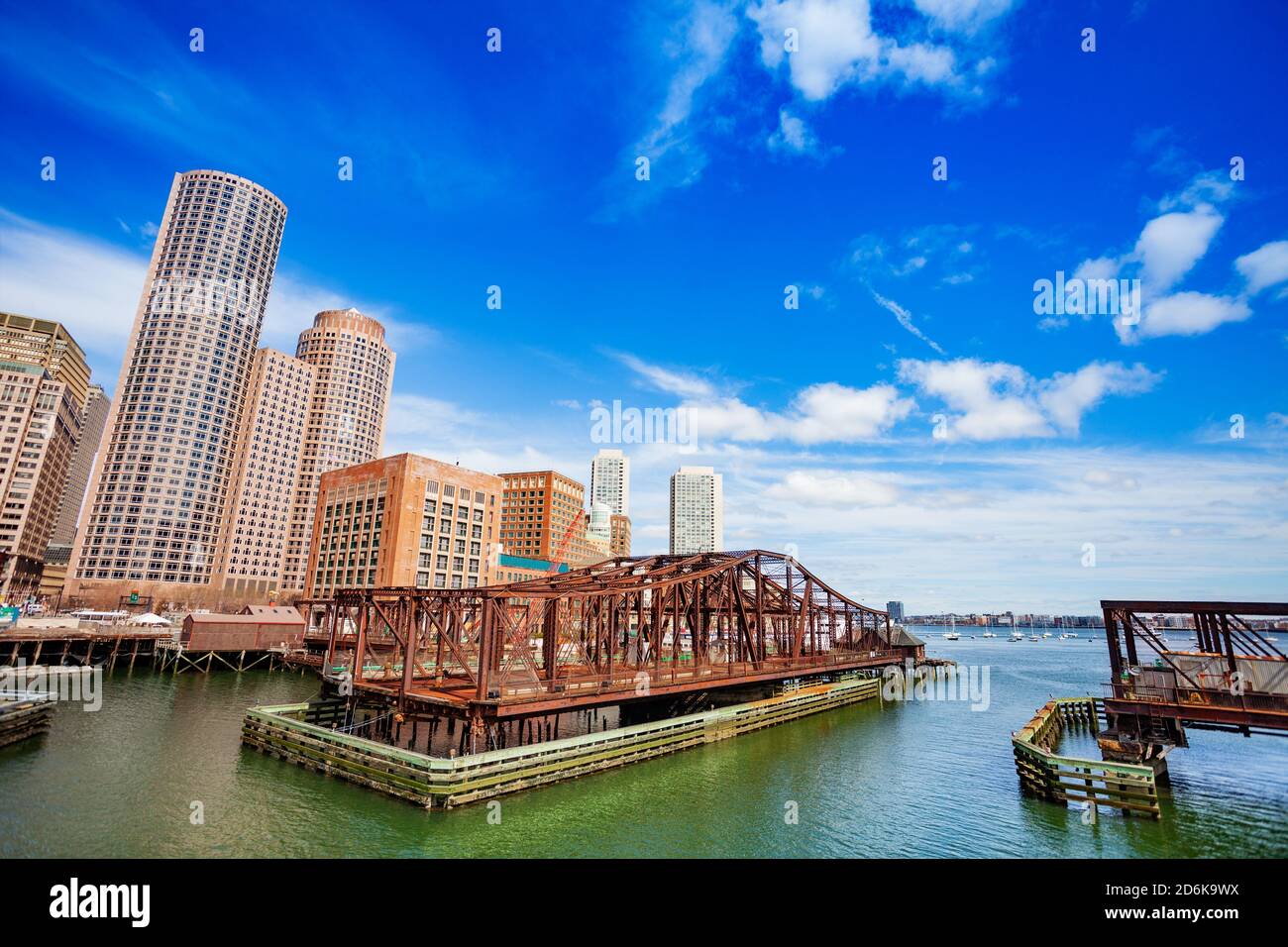 Old Northern Ave Bridge over fort point channel in Boston ...