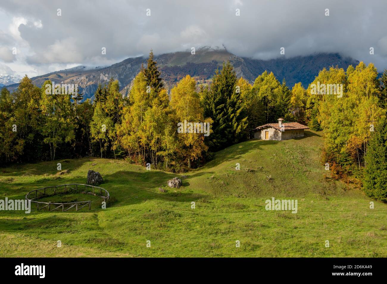 Cottage in the brembana valley in autumn Stock Photo - Alamy