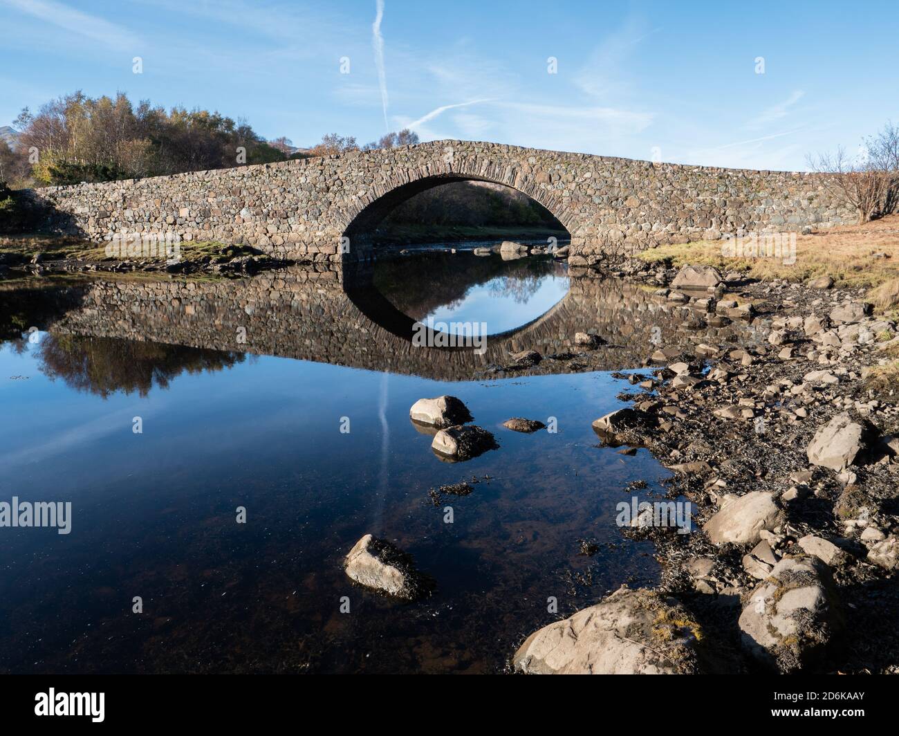 Packhorse Bridge at Lochdon on the Isle of Mull Inner Hebrides Scotland ...