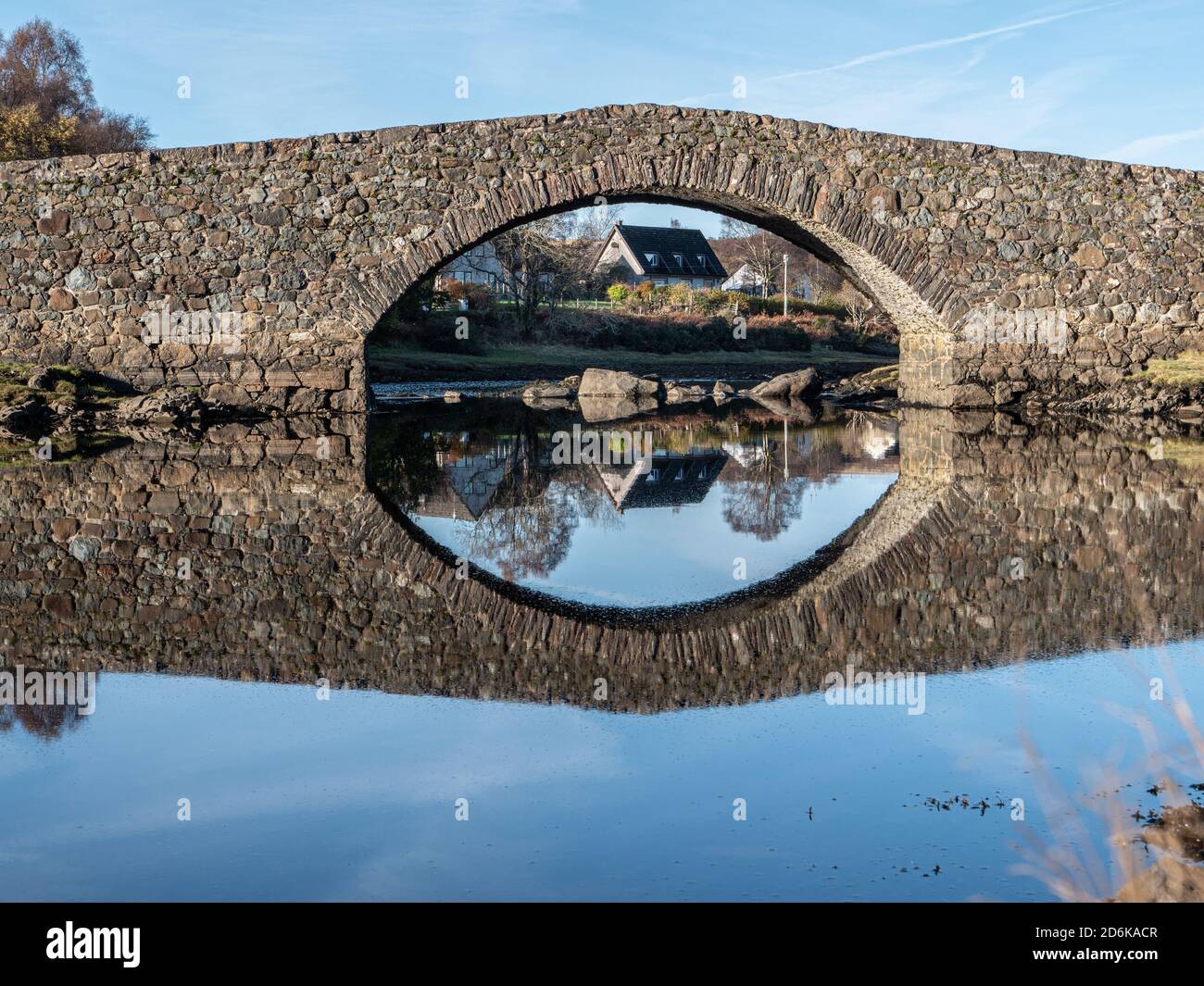 Packhorse Bridge at Lochdon on the Isle of Mull Inner Hebrides Scotland ...
