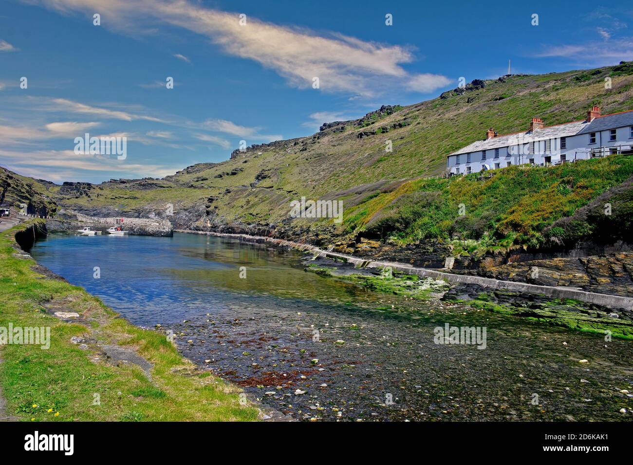 Boscastle harbour estuary river Stock Photo - Alamy