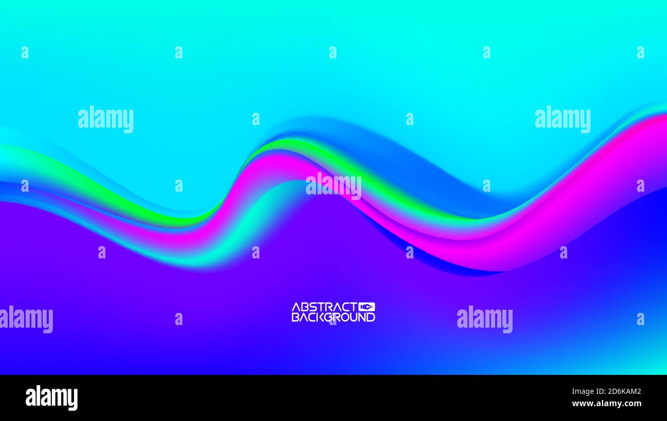 Digital gradient background. Shape holographic gradient. Liquid 3d ...