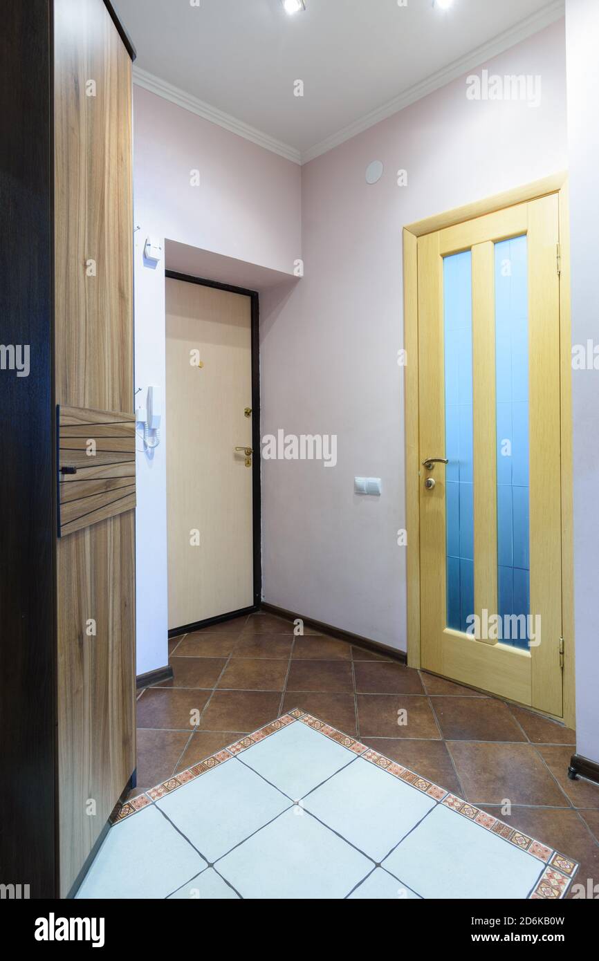 Corridor interior in a small one-room apartment Stock Photo - Alamy