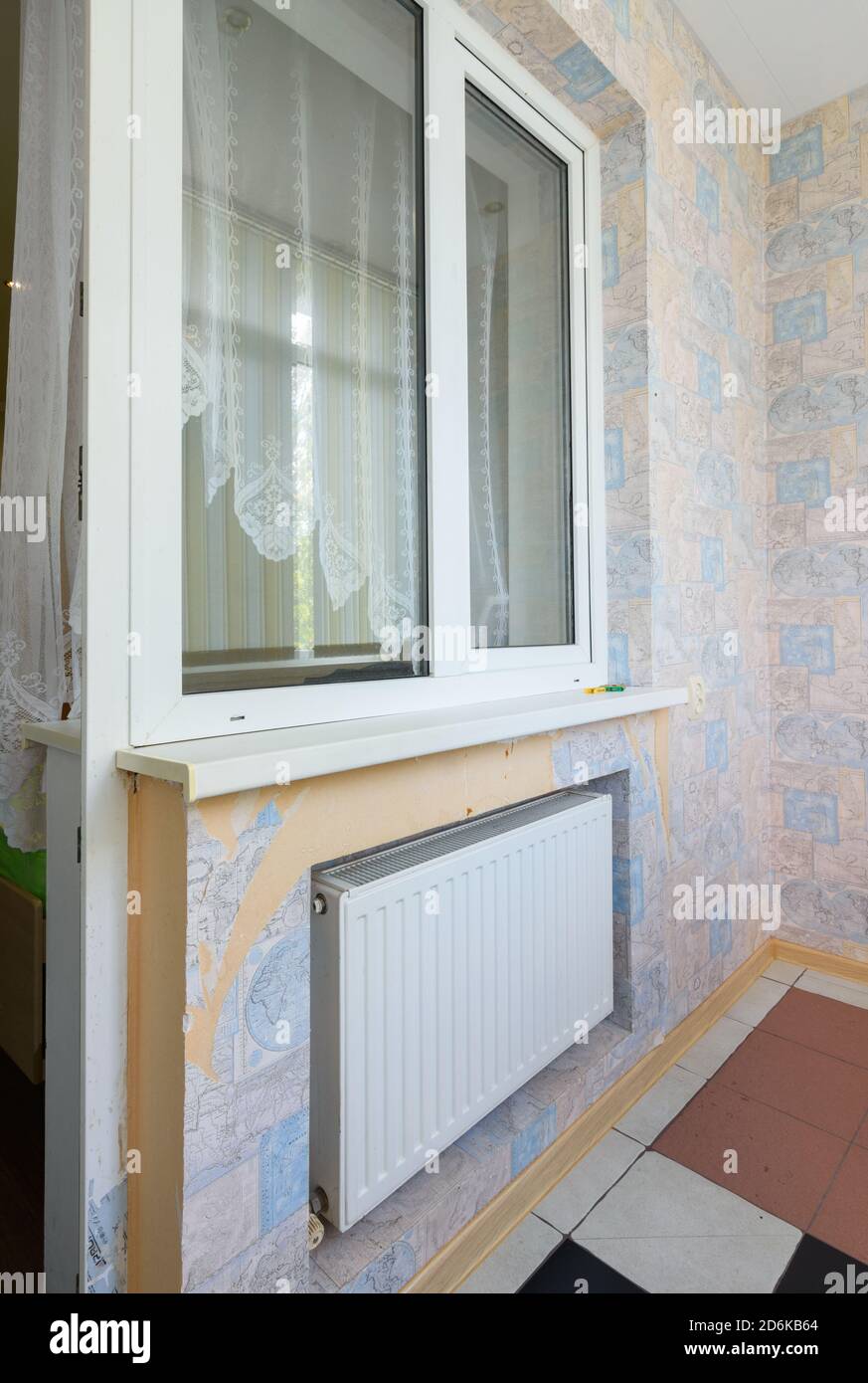 White battery under window hi-res stock photography and images - Alamy