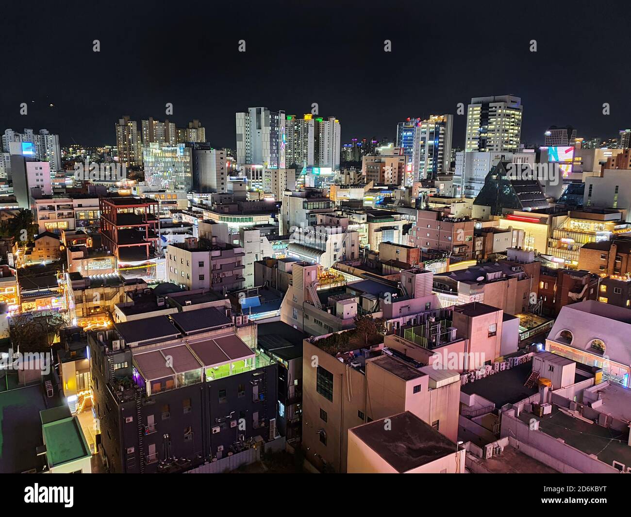Downtown of Daegu (Dongseongno Street) at night Stock Photo - Alamy
