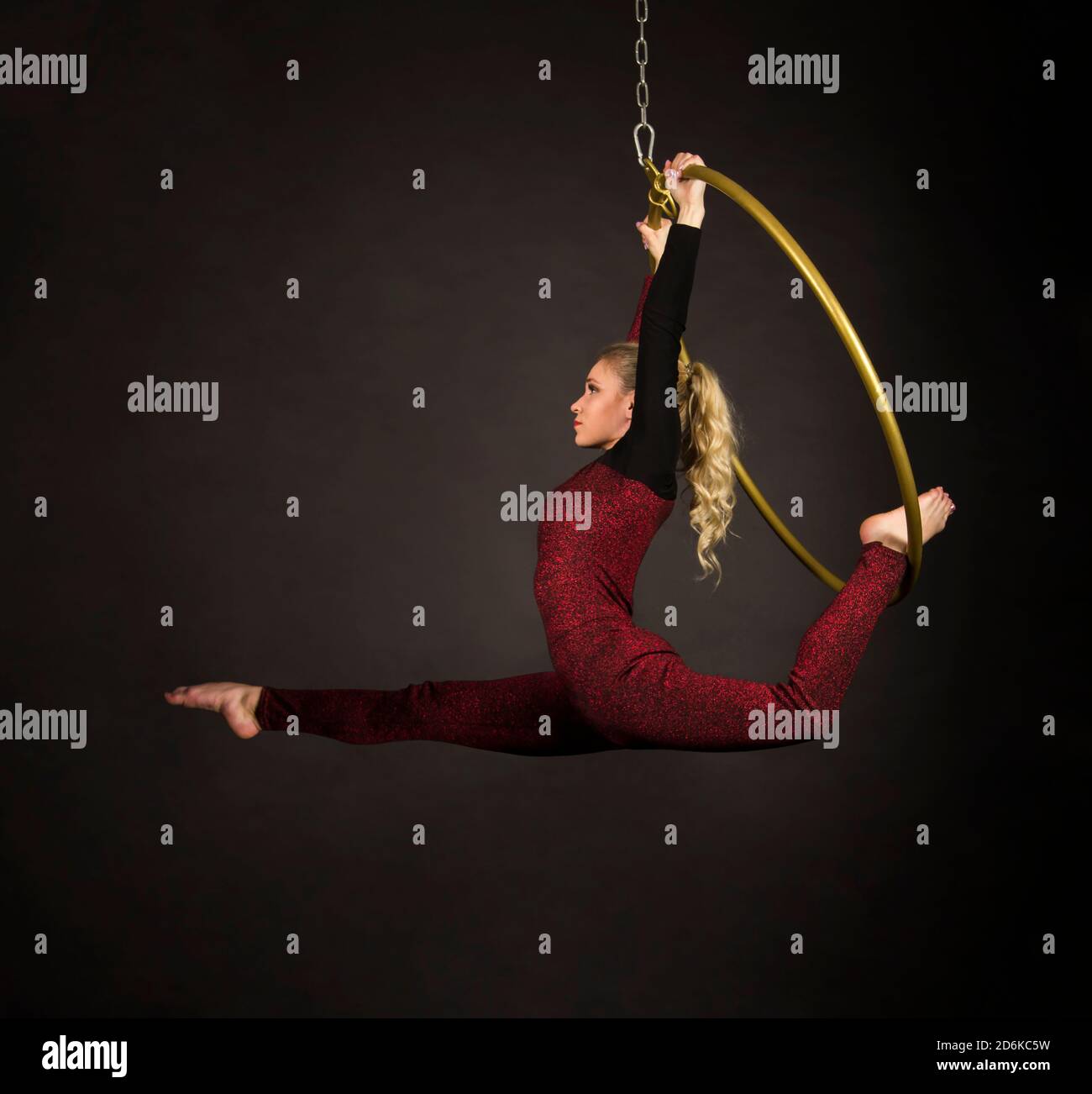 Woman gymnast in red suit hi-res stock photography and images - Alamy