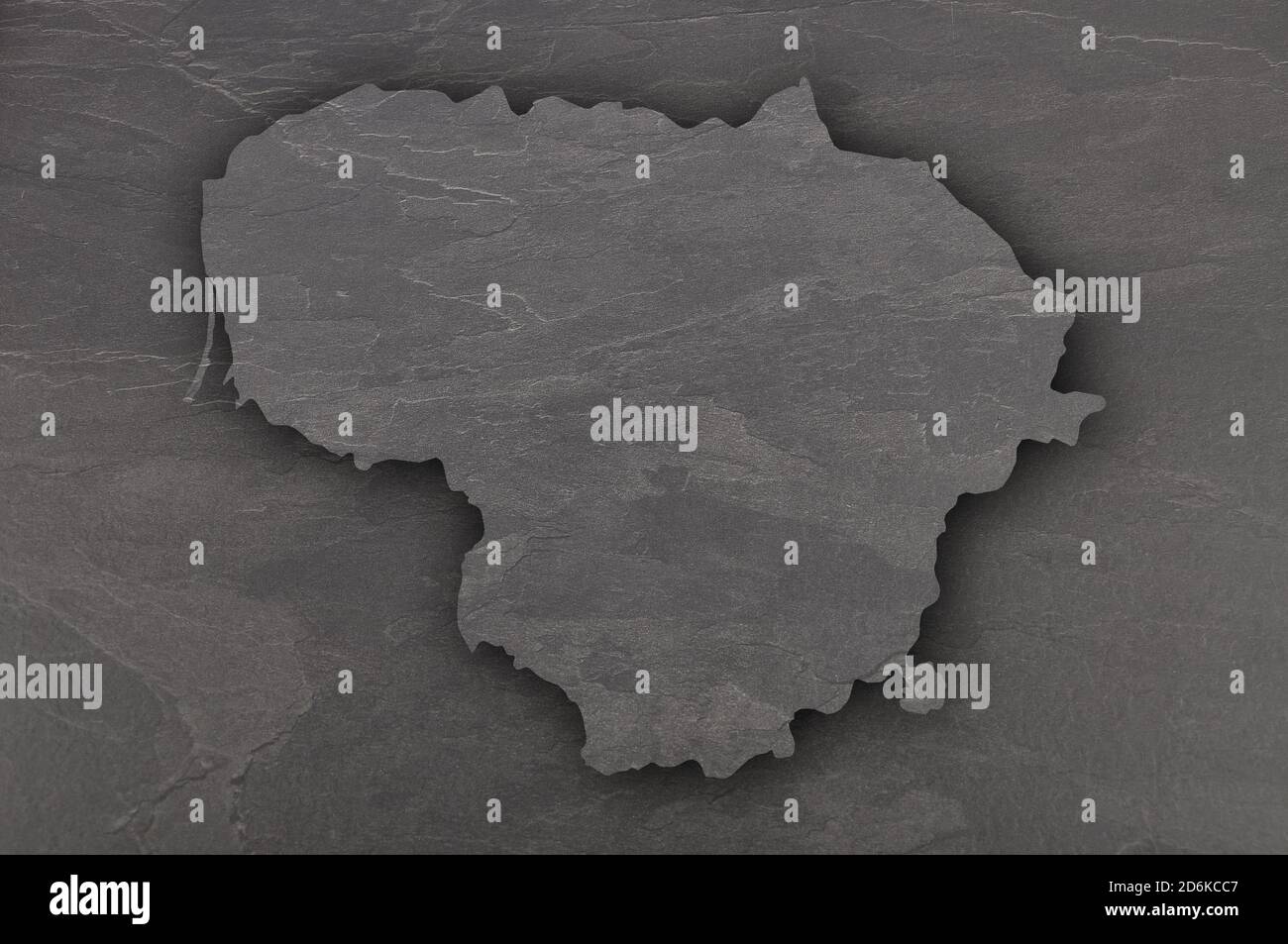Map of Lithuania on dark slate Stock Photo - Alamy