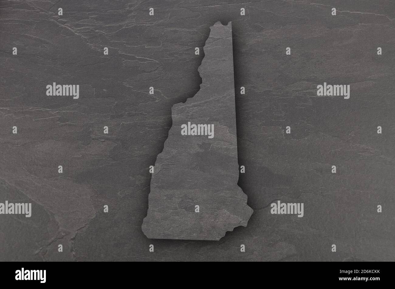 Map of New Hampshire on dark slate Stock Photo - Alamy