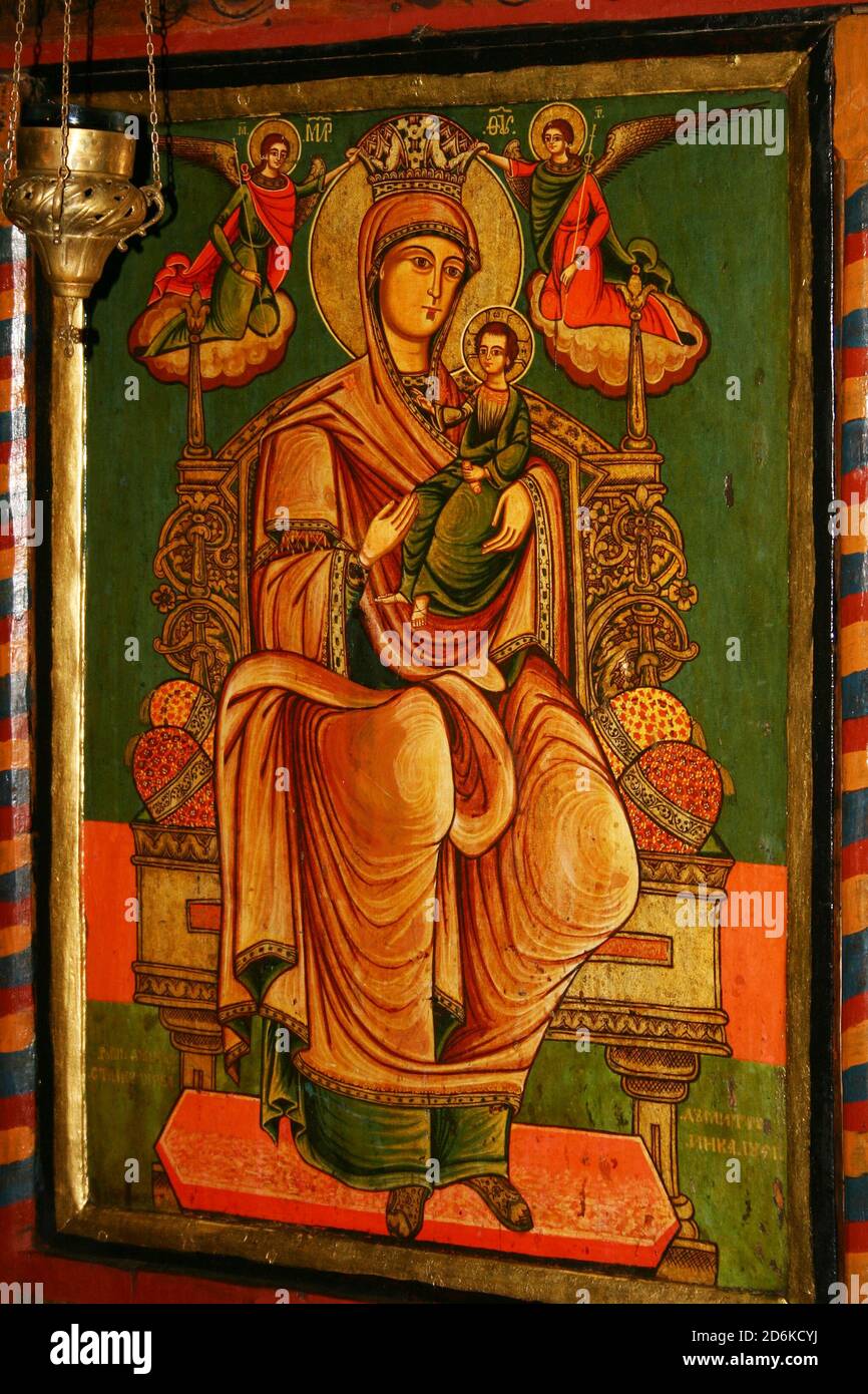 Hodegetria- Christian Orthodox icon depicting the Theotokos on the ...