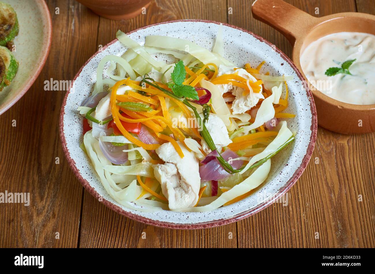 Pancit buko, coconut noodles, Filipino dish made from very thin strips ...