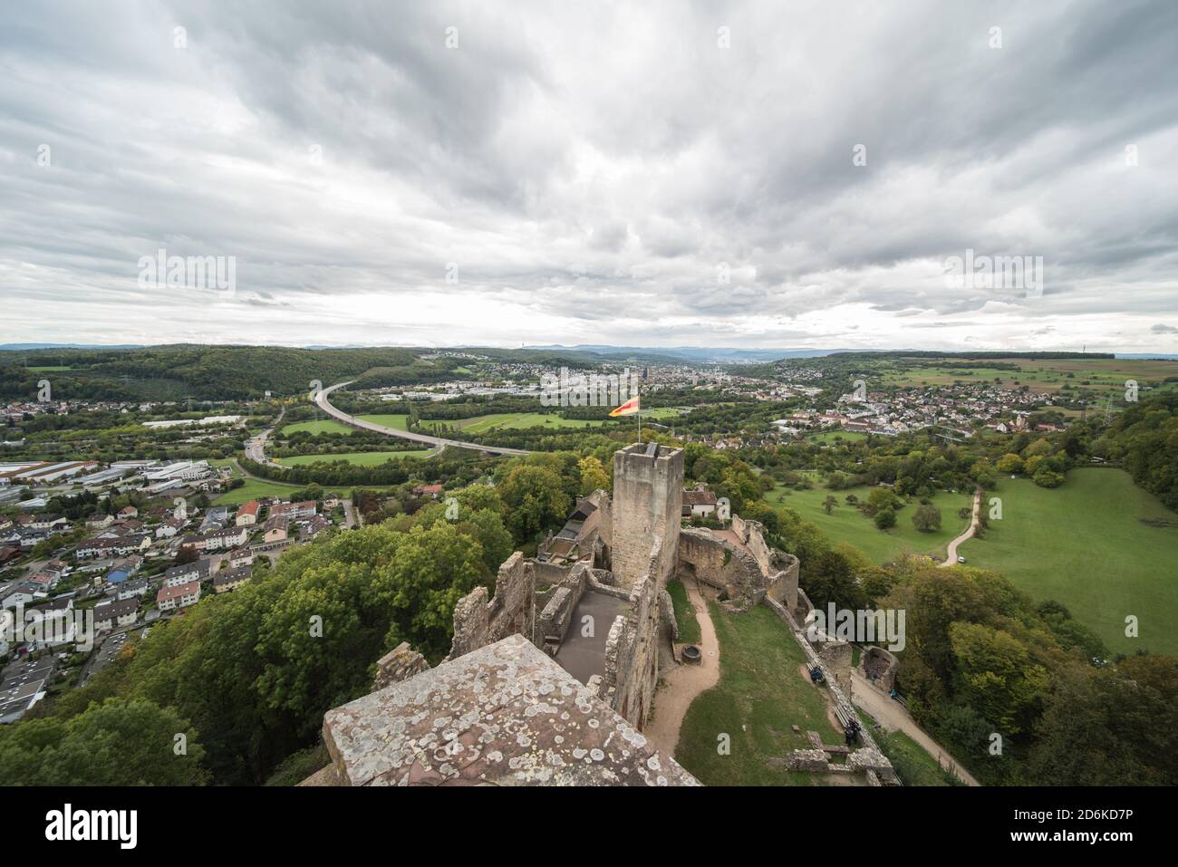 cityscape from the city of lörrach in southern germany, view from the ...