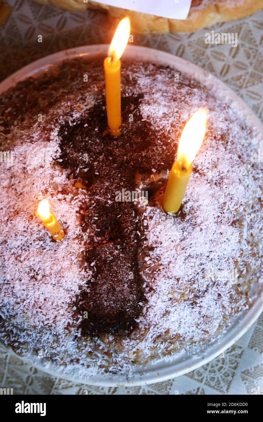 "Coliva', a commemorative dish in the Romanian Orthodox church Stock ...