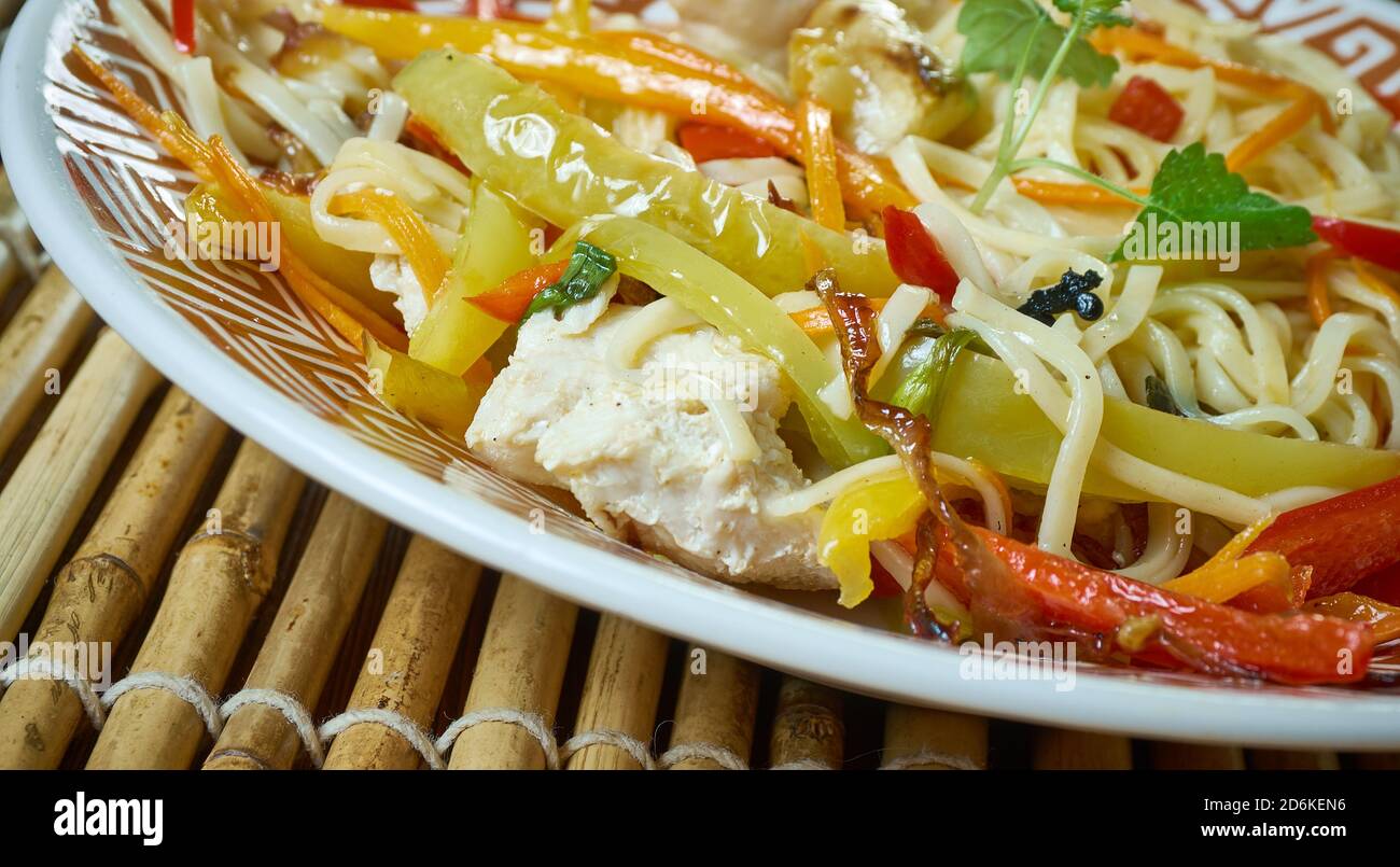 Chicken Subgum chow mein type of American Chinese dish Stock Photo - Alamy