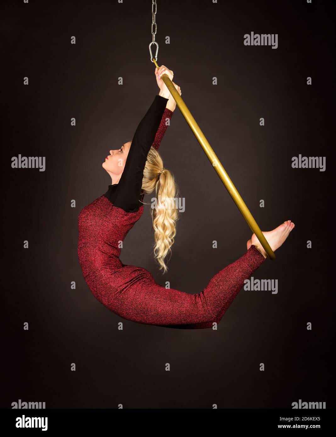 Woman gymnast in red suit hi-res stock photography and images - Alamy