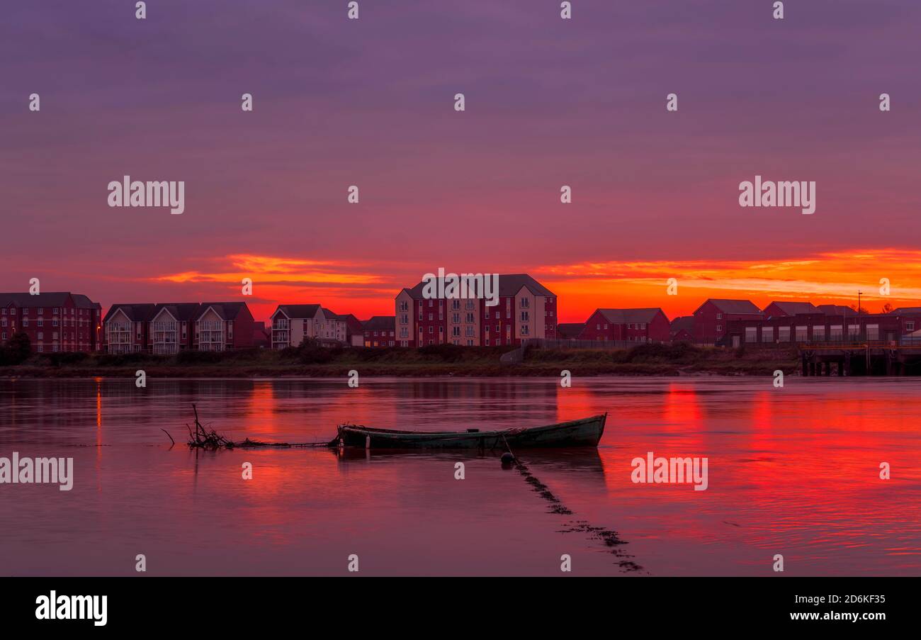 River Usk, Newport Gwent Stock Photo - Alamy