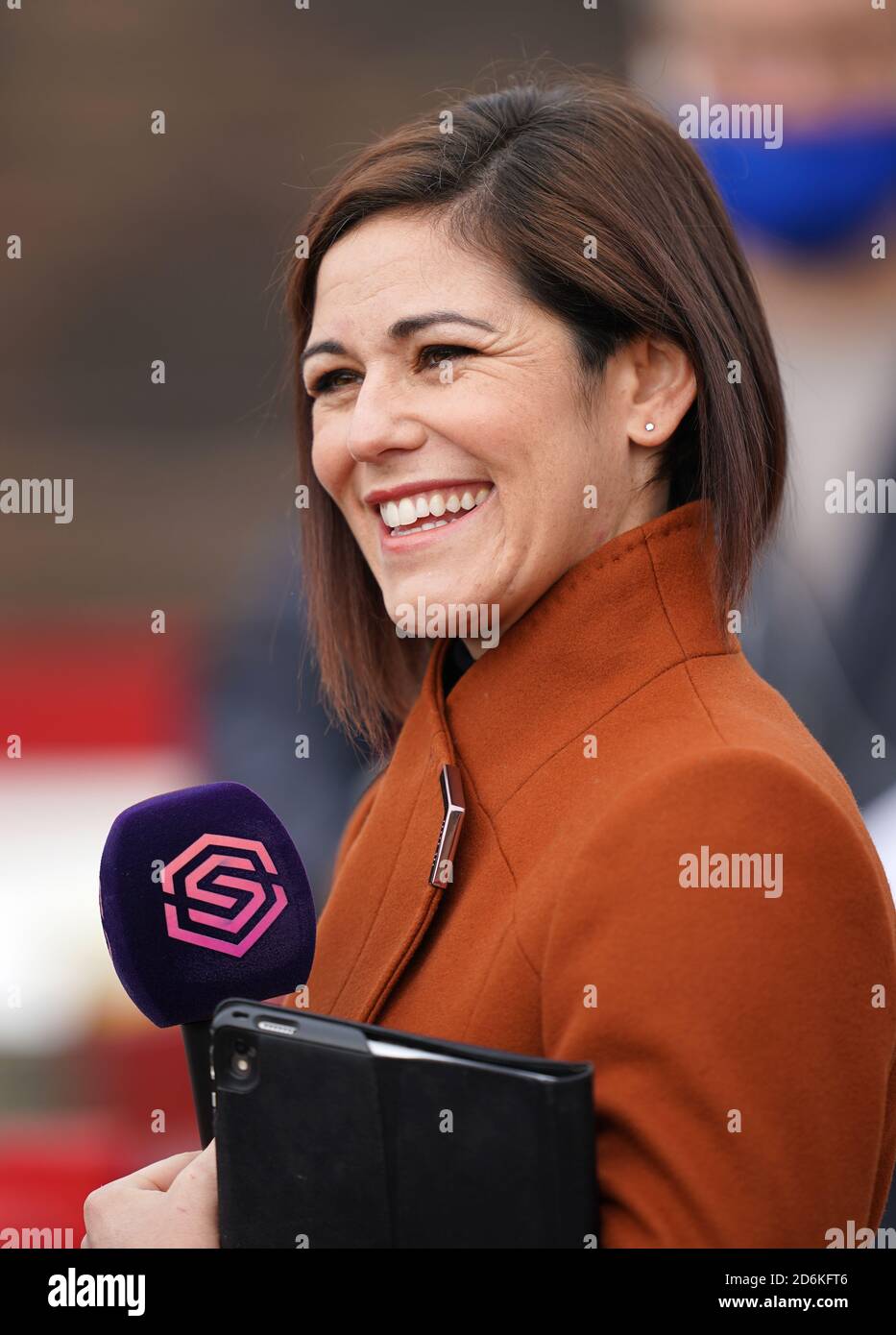 Tv presenter Eilidh Barbour prior to the FA Women's Super League match ...