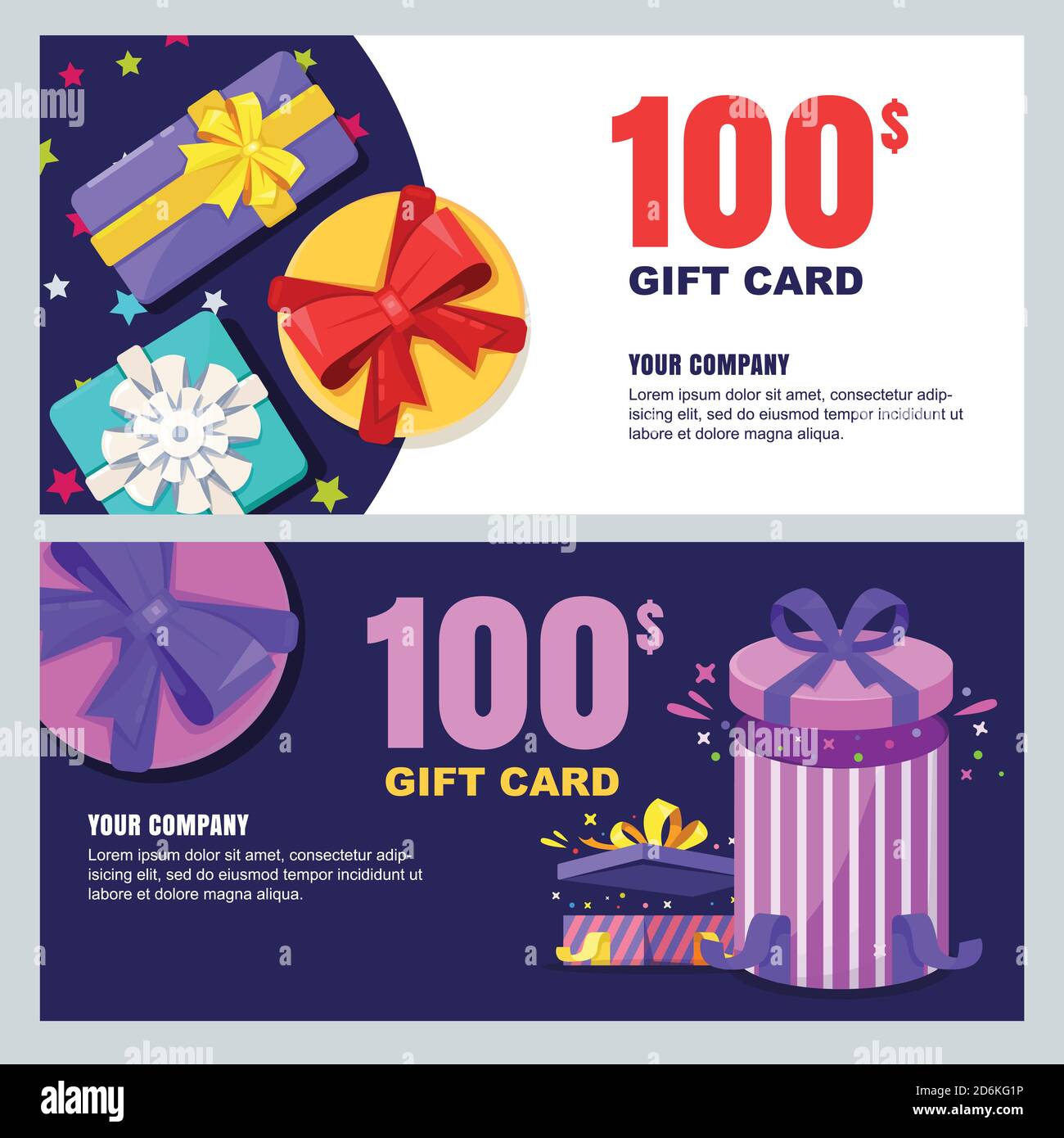 Gift certificate design hi-res stock photography and images - Alamy