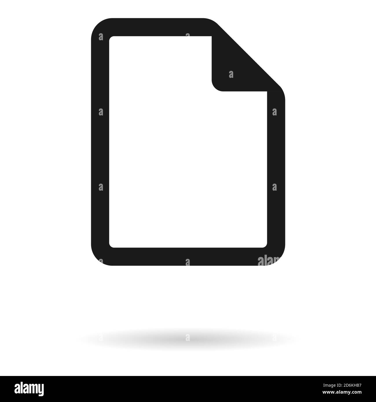 File flat icon with shadow isolated on white background. Document ...