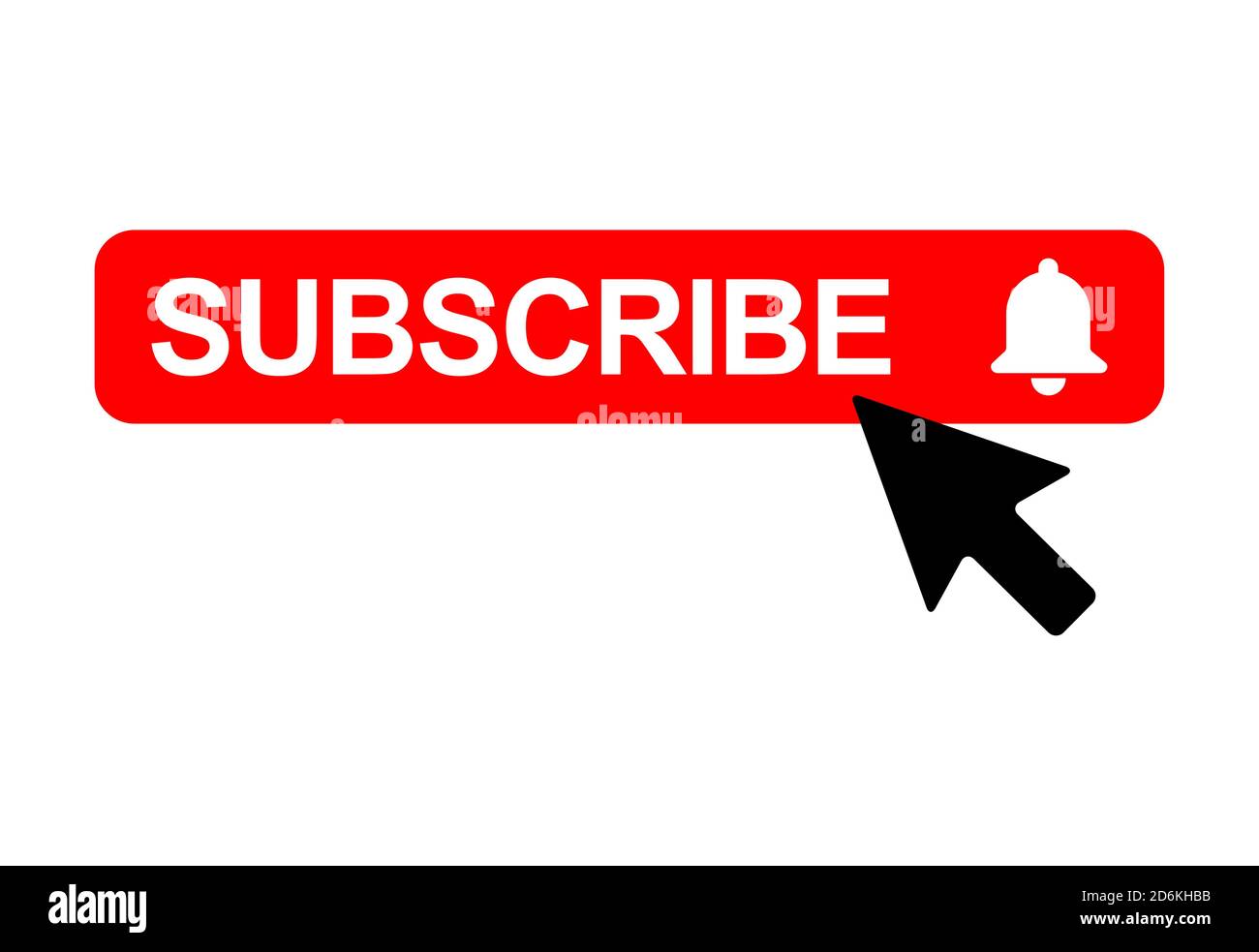 Subscribe web button, social media icon vector illustration, internet ...