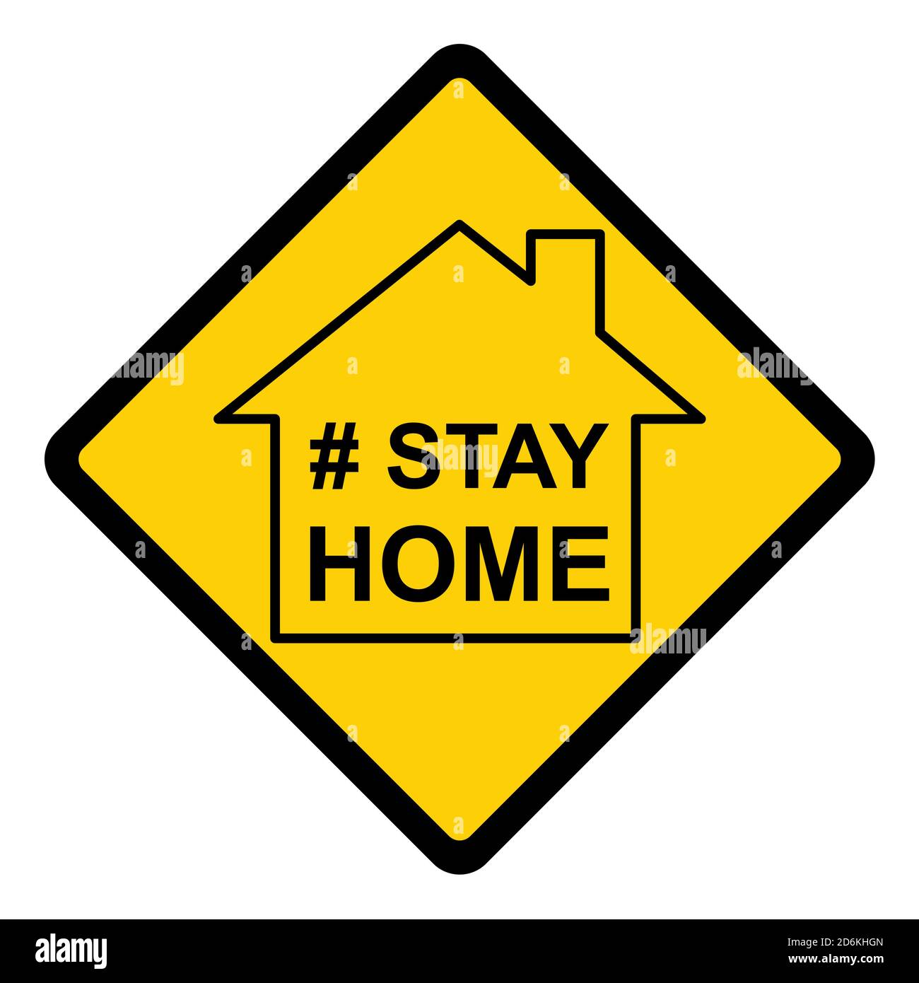 Stay home icon, house symbol, quarantine covid virus vector ...