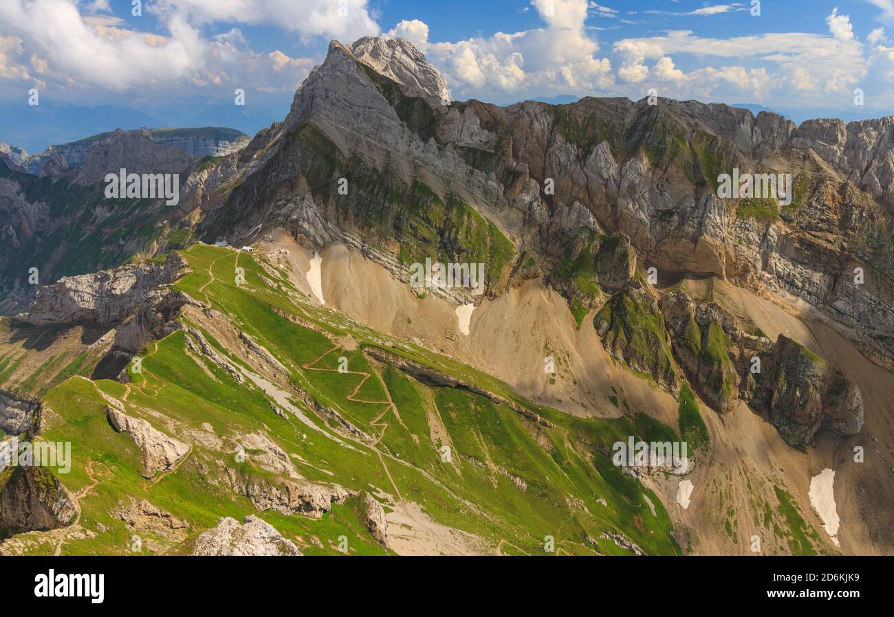 Mountains in Appenzeller Alps, Swiss Alps Stock Photo - Alamy