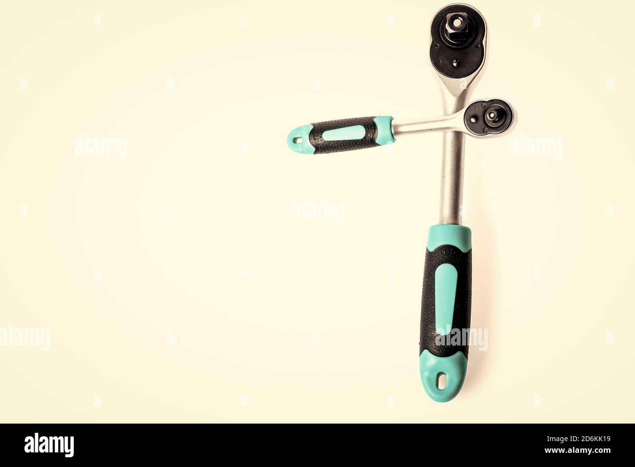 Ratchet tool. Steel made with no skid threaded handle you can hold ...