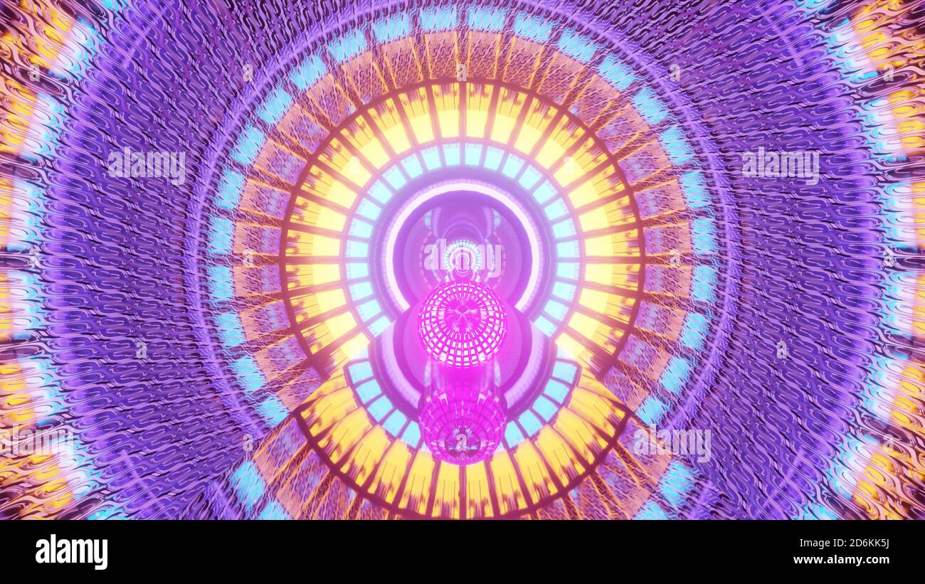 Illuminating Wireframe Abstract Tunnel 4k uhd 3d illustration ...