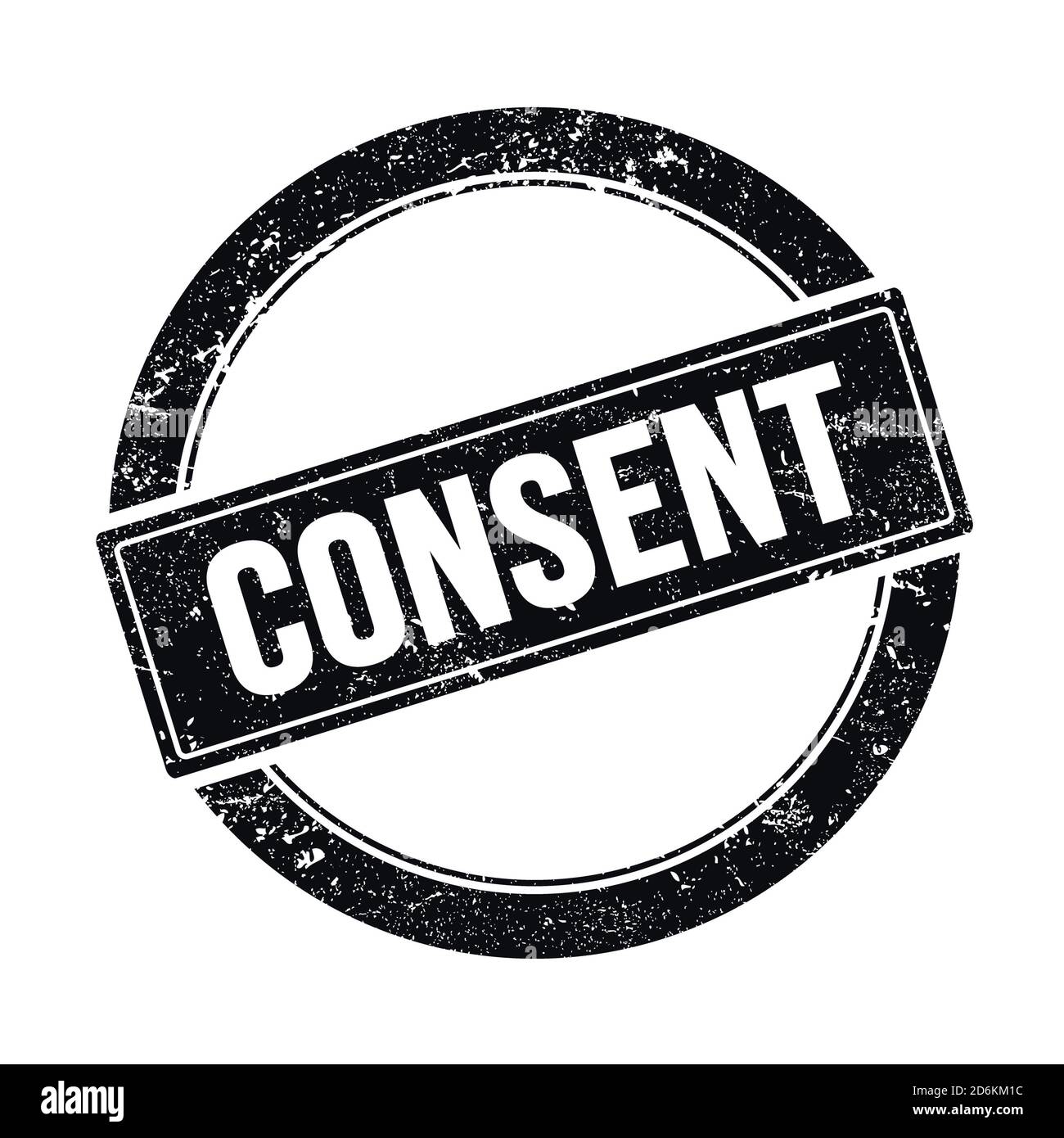 CONSENT text on black grungy round vintage stamp Stock Photo - Alamy