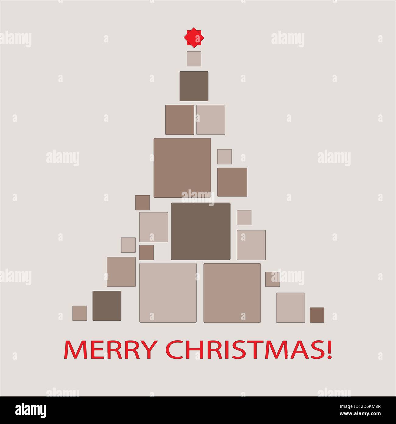 Christmas Tree Card Stock Vector Image & Art - Alamy