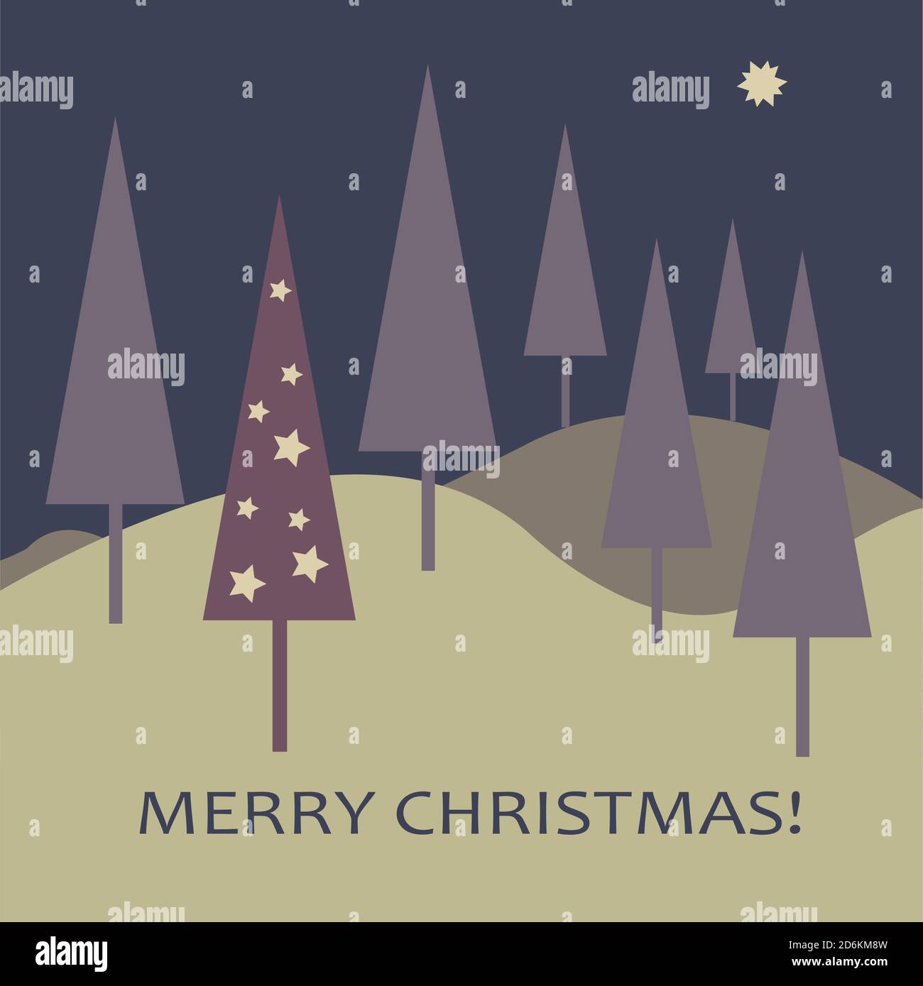 Christmas eve postcard design Stock Vector Images - Alamy