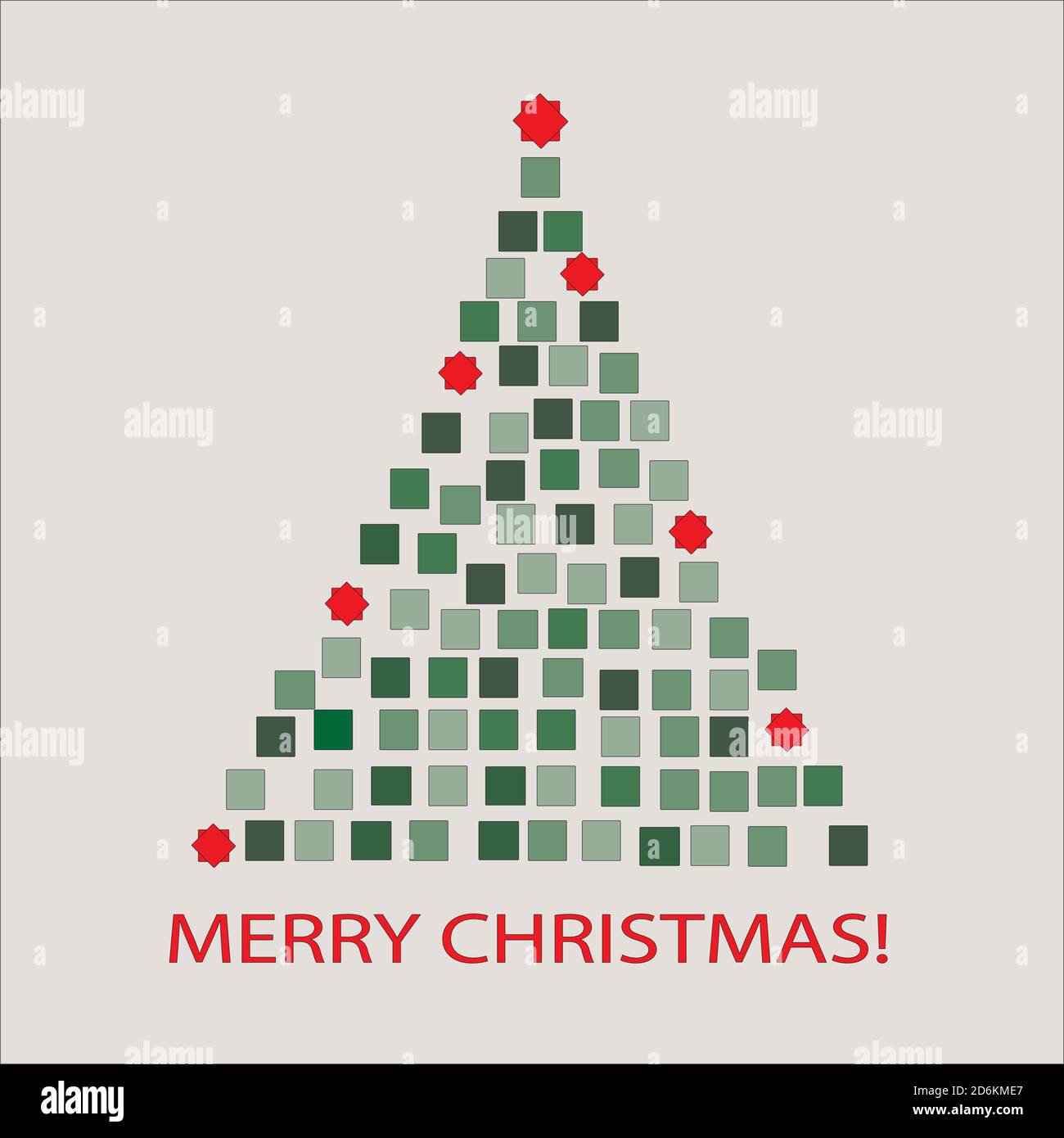 Merry christmas tree square Stock Vector Images - Alamy
