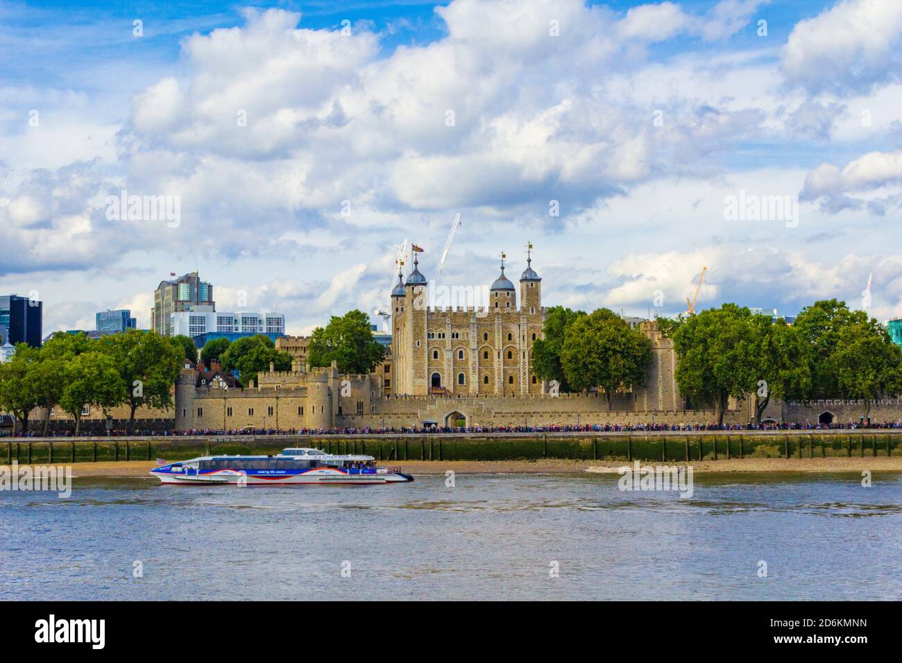 View of Tower of London historic castle-centuries of bloody history ...