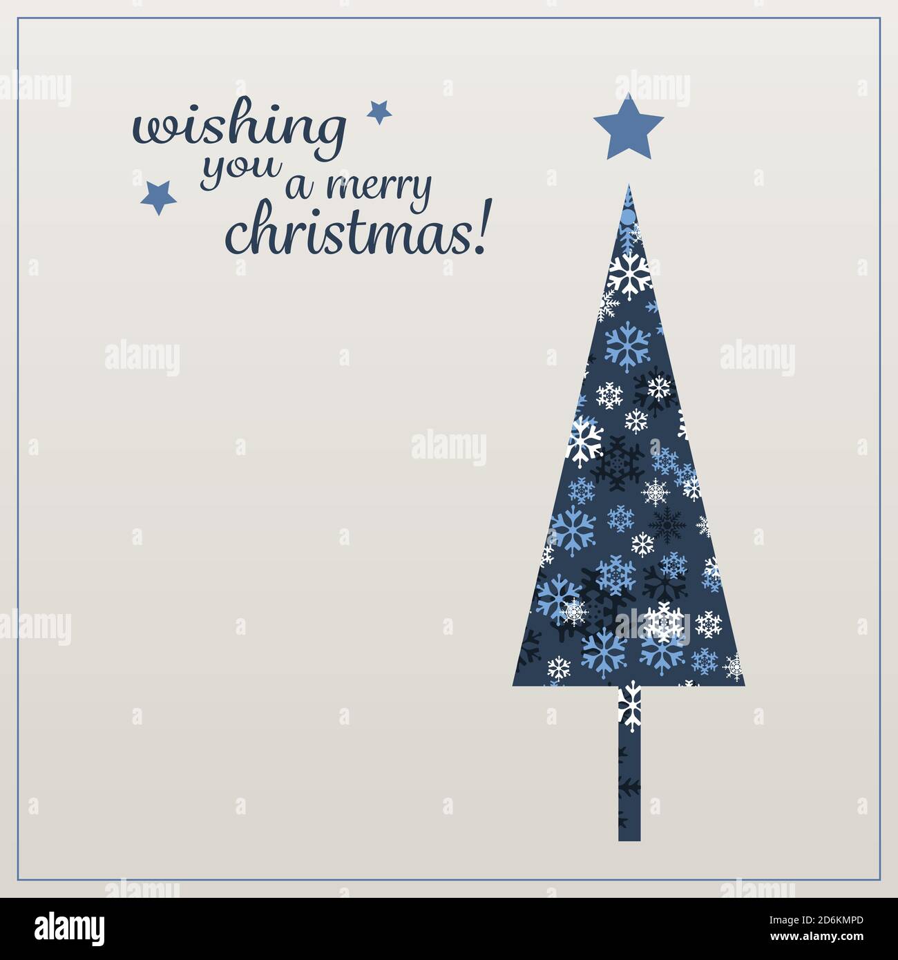 Blue Christmas Card Template Stock Vector Image & Art - Alamy