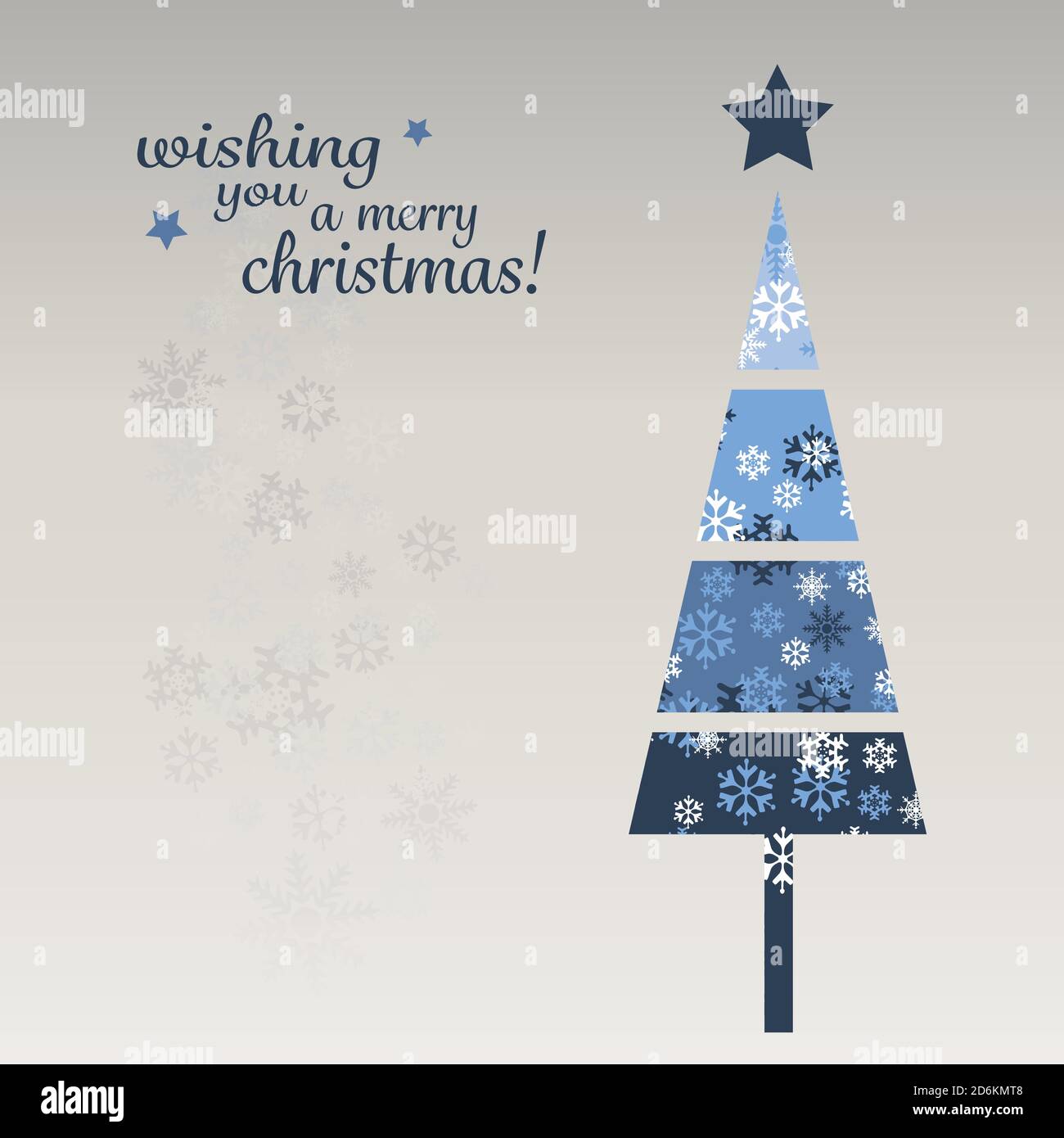 Blue Christmas Card Template Stock Vector Image & Art - Alamy