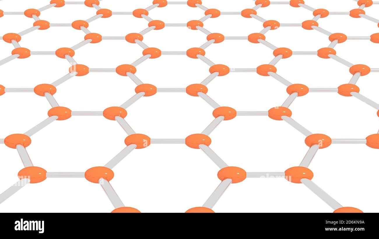 Metal hexagonal grating Molecular structure 3d rendering Stock Photo ...