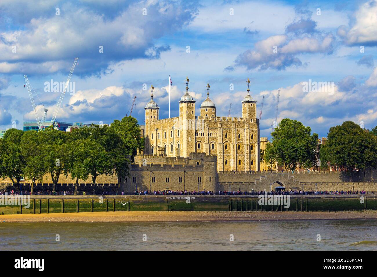 View of Tower of London historic castle-centuries of bloody history ...